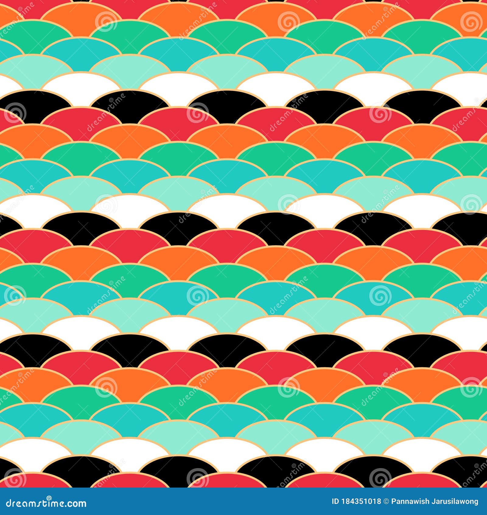 Japanese Dragon Scale Wave Vector Seamless Pattern Stock Vector ... Japanese Dragon Scale Wave Vector Seamless Pattern Stock Vector ...