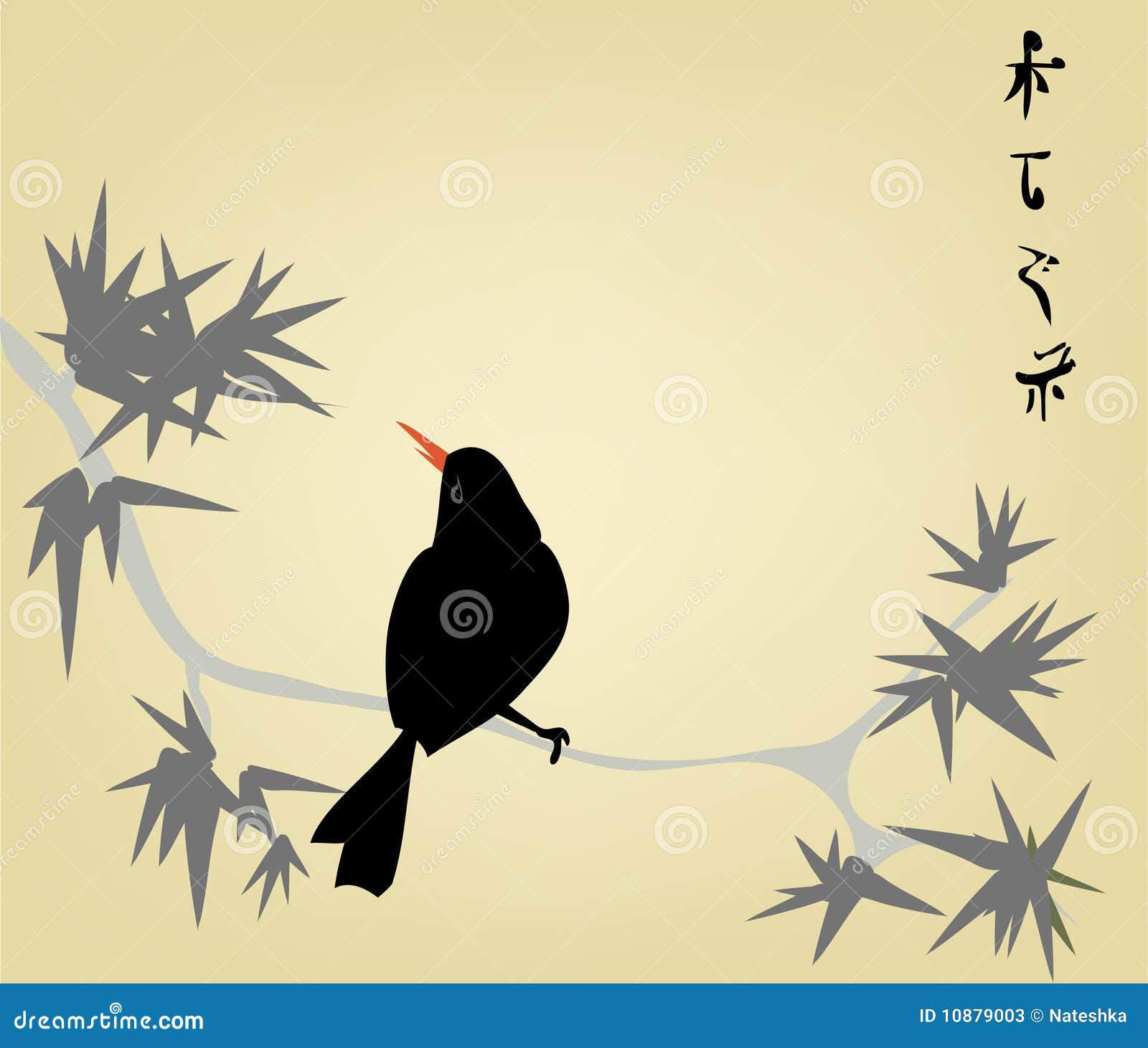 The Japanese engraving stock vector. Illustration of japanese - 10879003