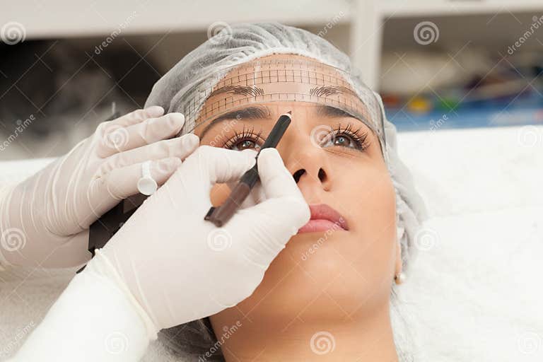 Japanese Eyebrows Technique Stock Photo - Image of beauty, eyebrow ...