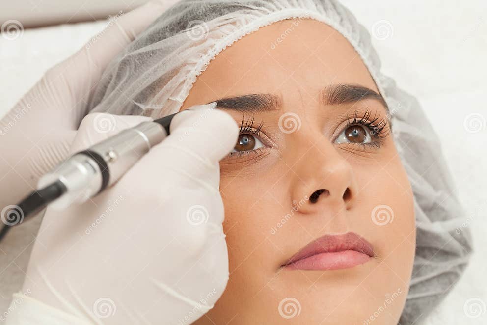 Japanese Eyebrows Technique Stock Image - Image of closeup, cosmetics ...