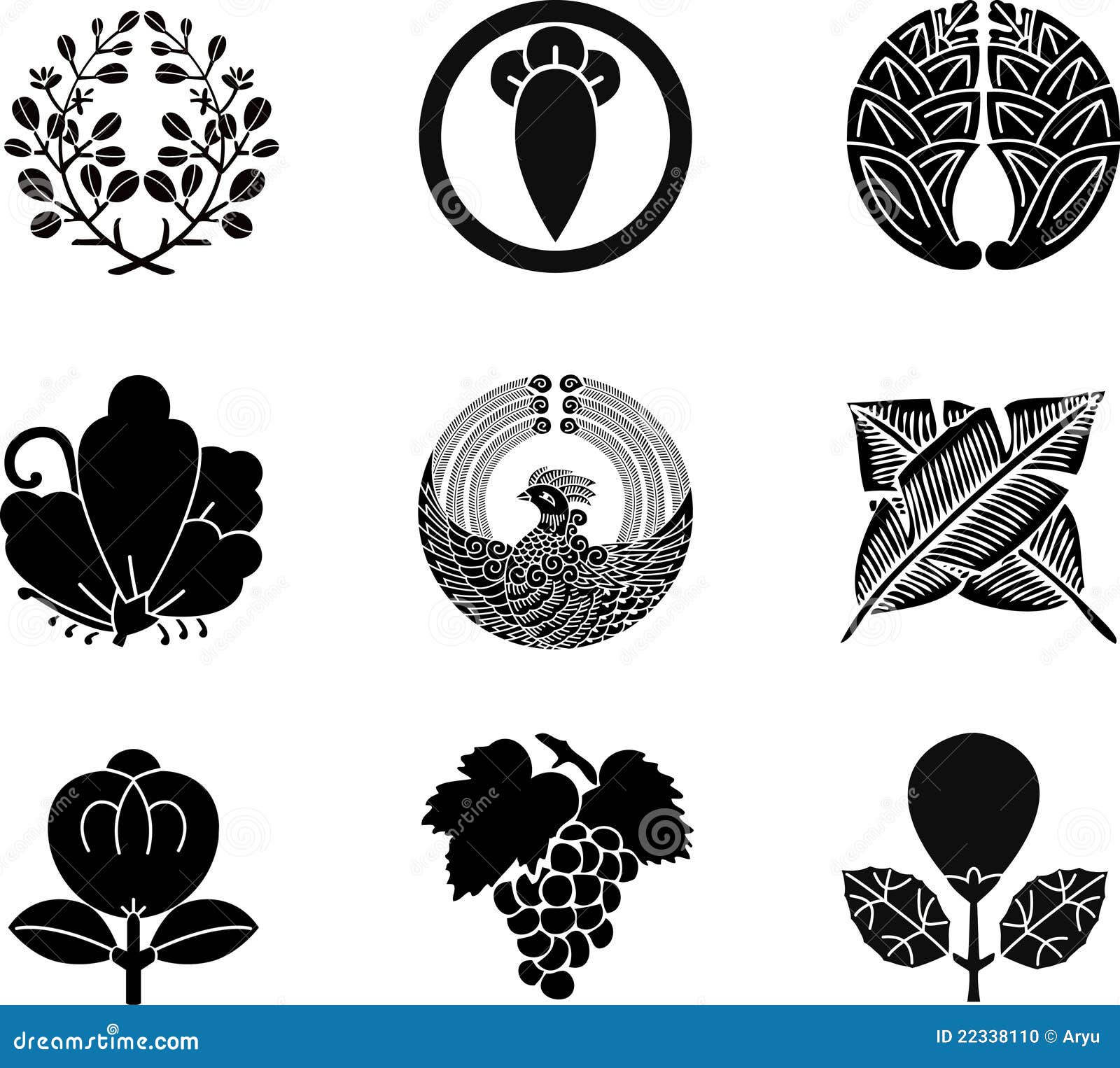 Japanese Crests Set A Royalty-Free Stock Photo | CartoonDealer.com ...