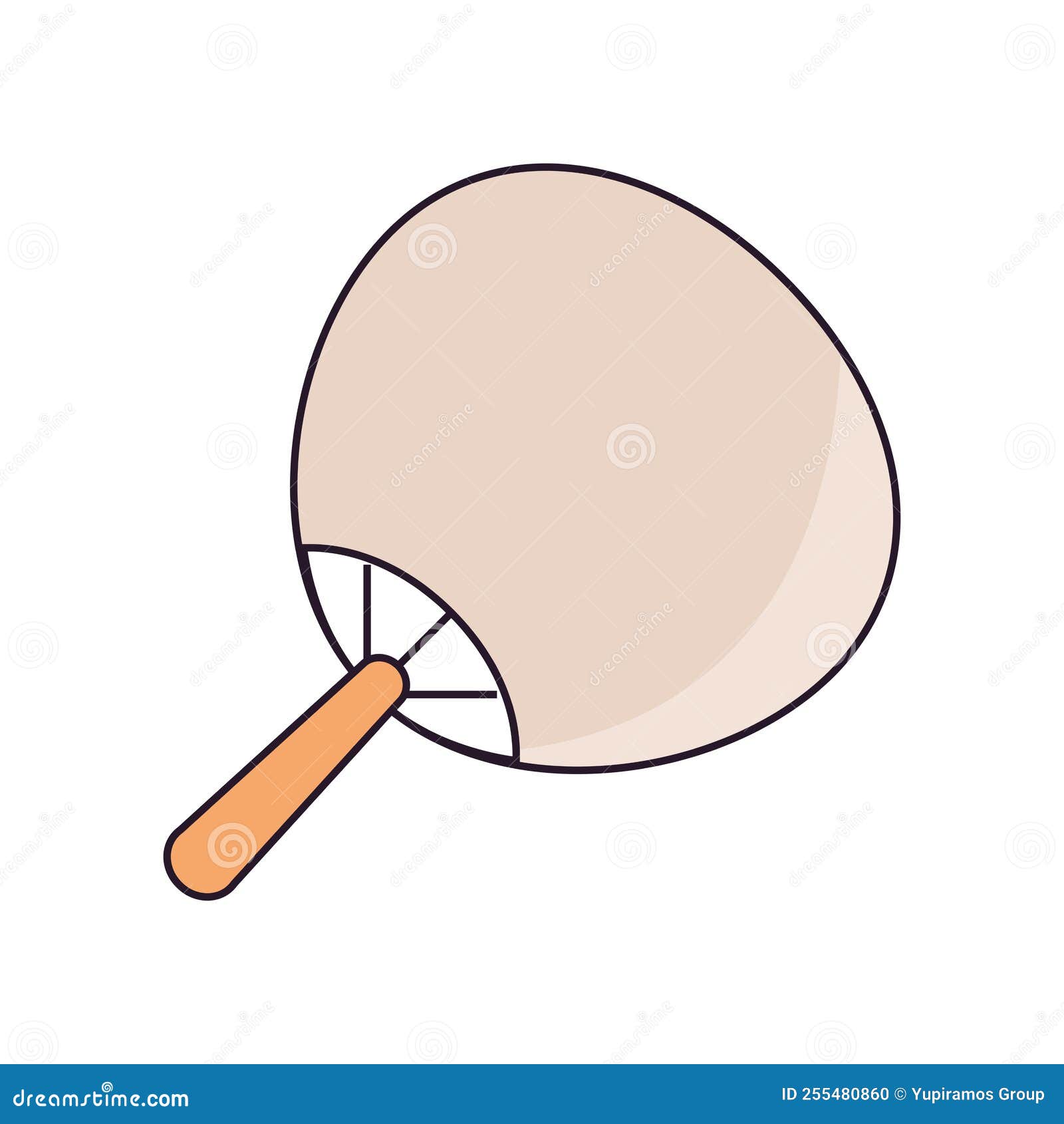 Japanese fan icon stock vector. Illustration of hand - 255480860