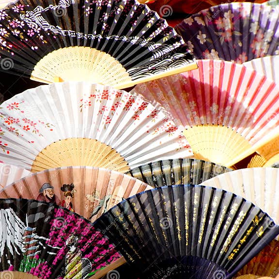 Japanese fans stock image. Image of gold, breeze, custom - 17731053