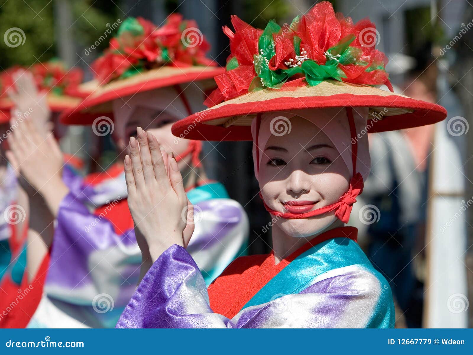 Japanese Festival Dancers editorial stock image. Image of atmosphere ...