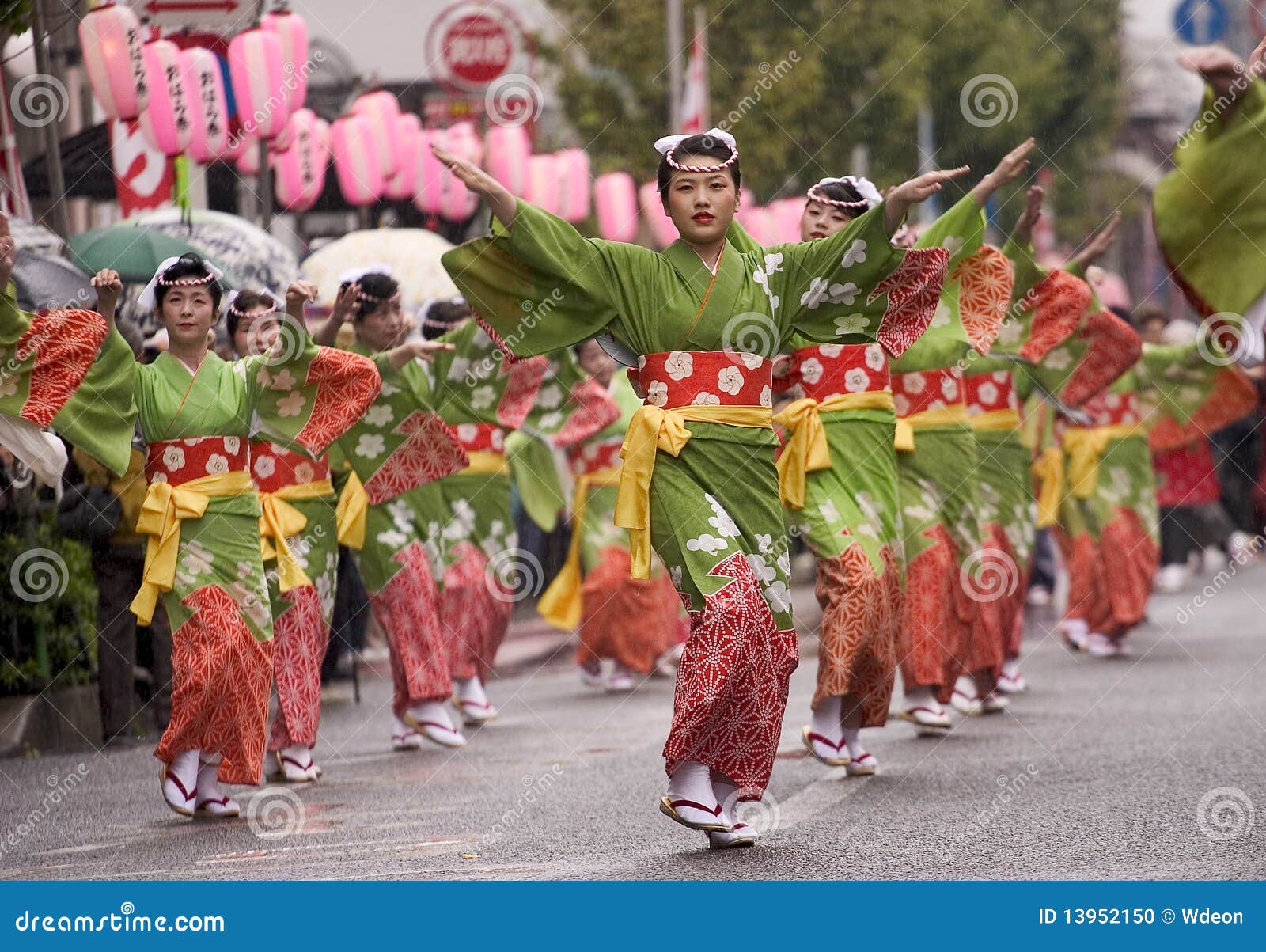 Japanese Festival Dancers editorial image. Image of happy - 13952150