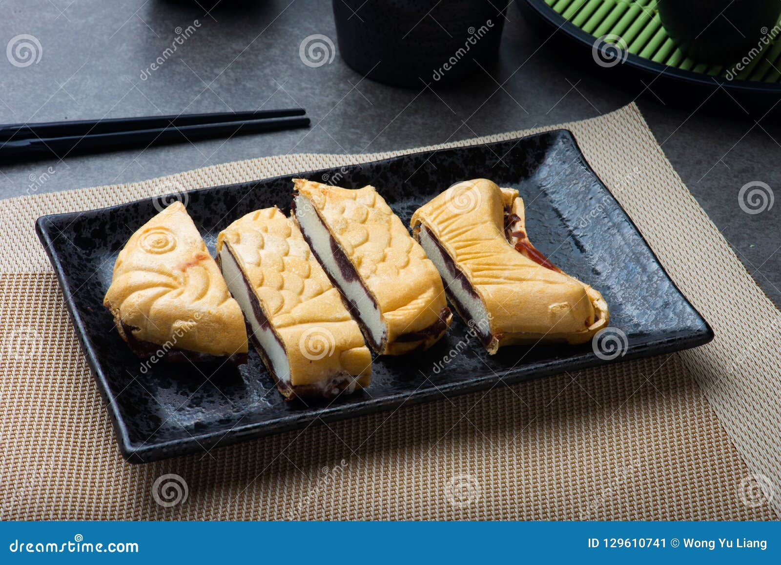 Japanese Fish Wafer Ice Cream Stock Image - Image of cream, chocolate ...
