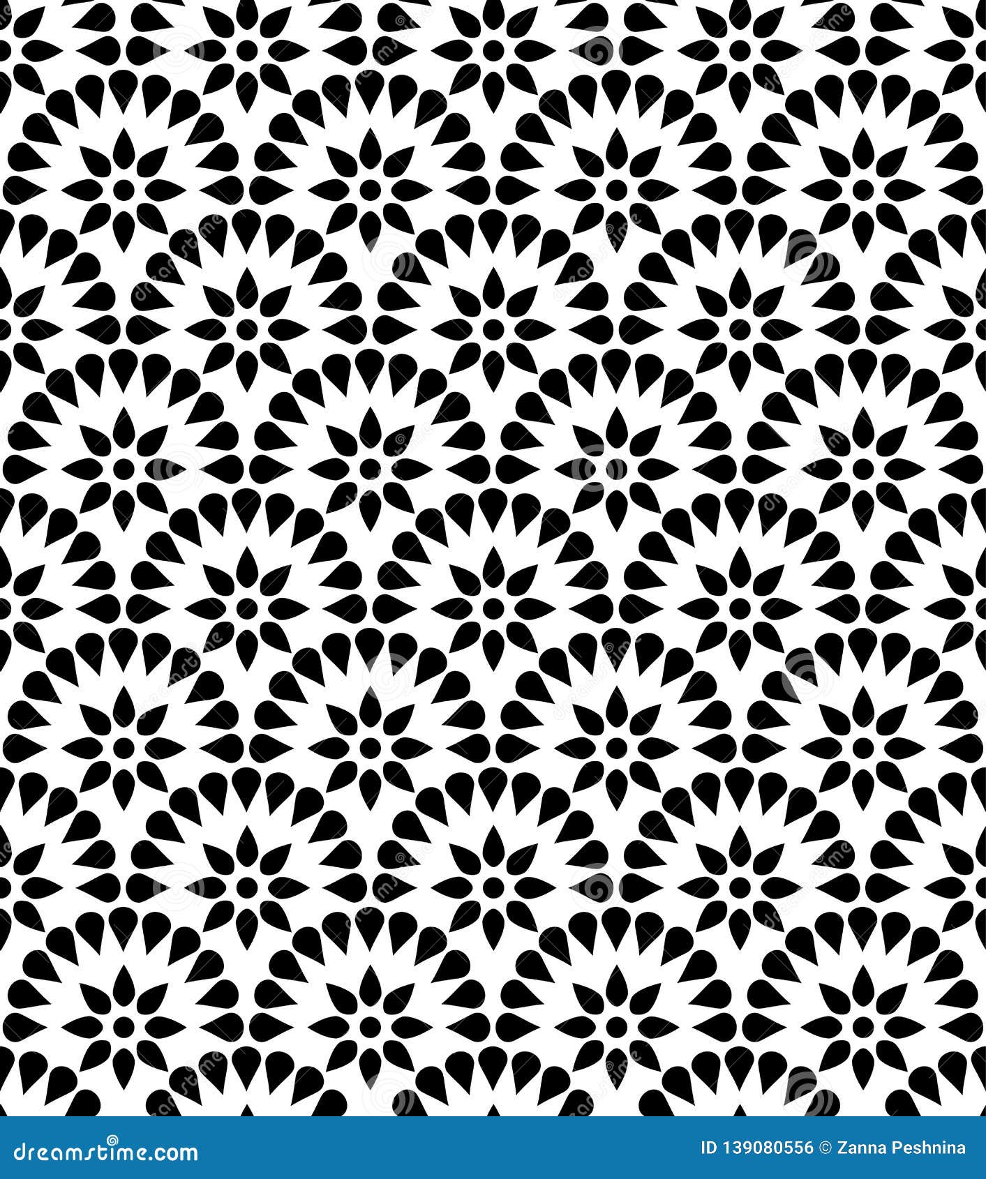 Japanese Floral Vector Seamless Repeating Pattern. Stock Vector ...