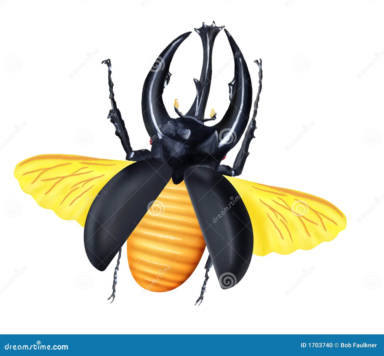 Japanese Flying Beetle Bug stock illustration. Illustration of pincher ...