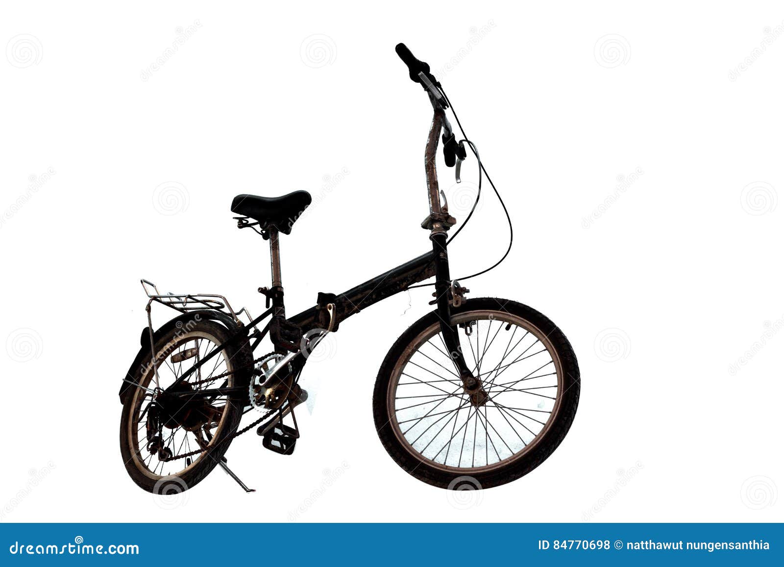 Japanese Folding Bike Isolated White Bg Stock Photo - Image of adult ...