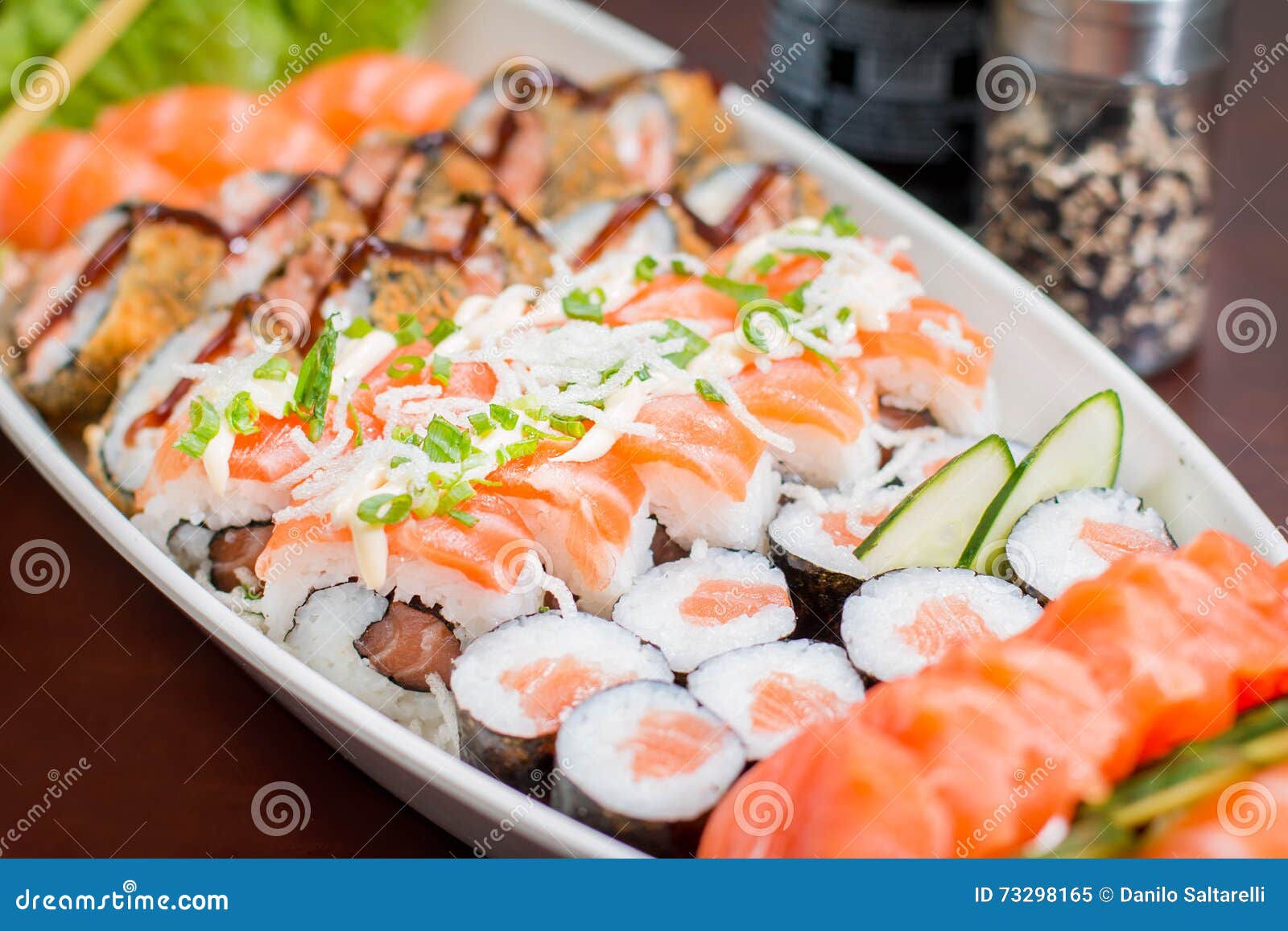 Japanese Food combo stock image. Image of harumaki, restaurant - 73298165