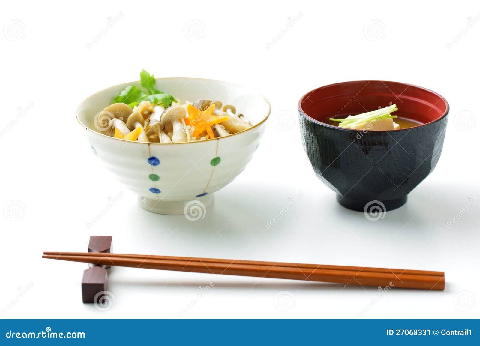 Japanese Food, Kinoko-gohan Stock Image - Image of grain, diet: 27068331