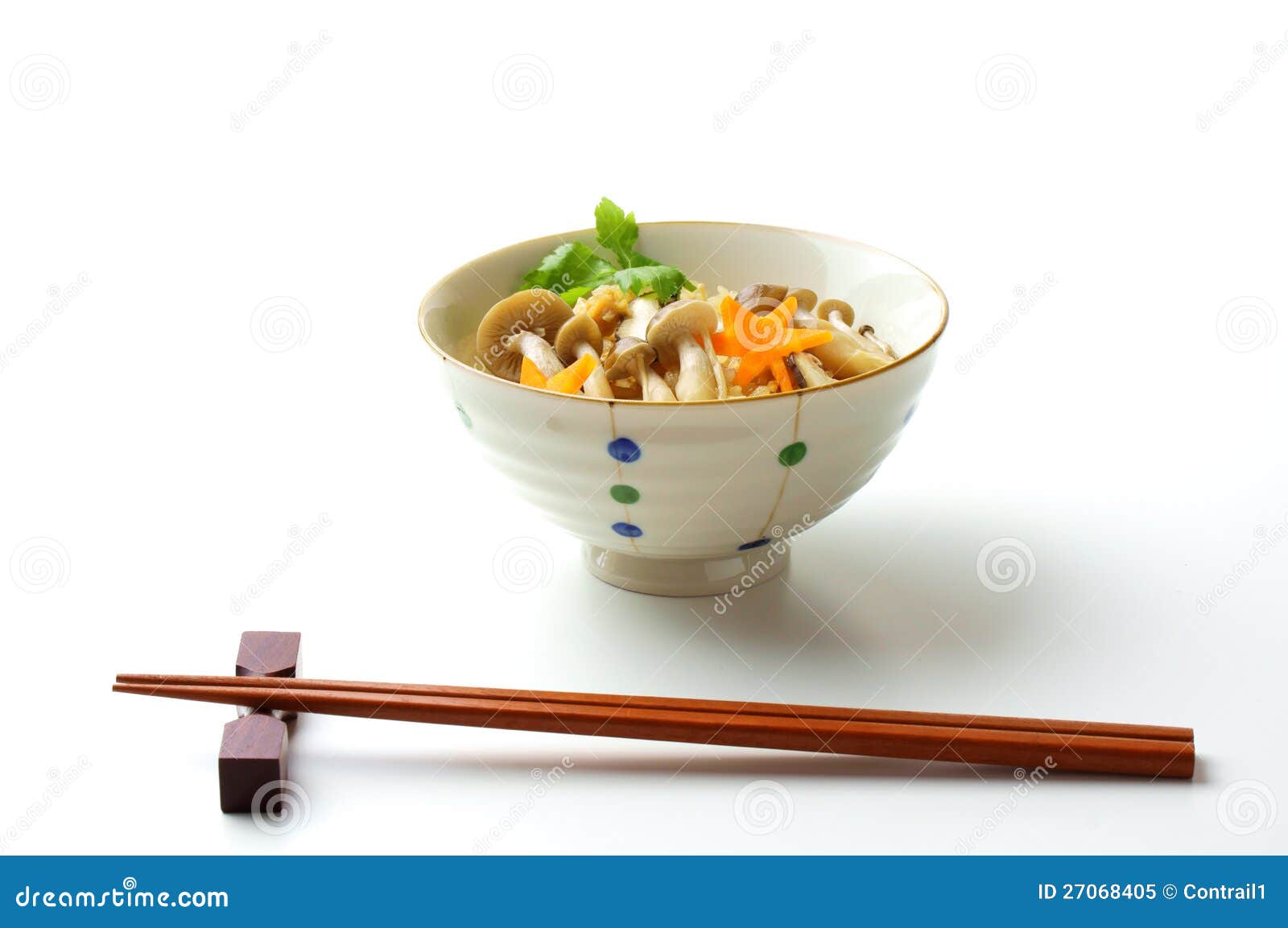 Japanese Food, Kinoko-gohan Stock Image - Image of food, vegetarian ...
