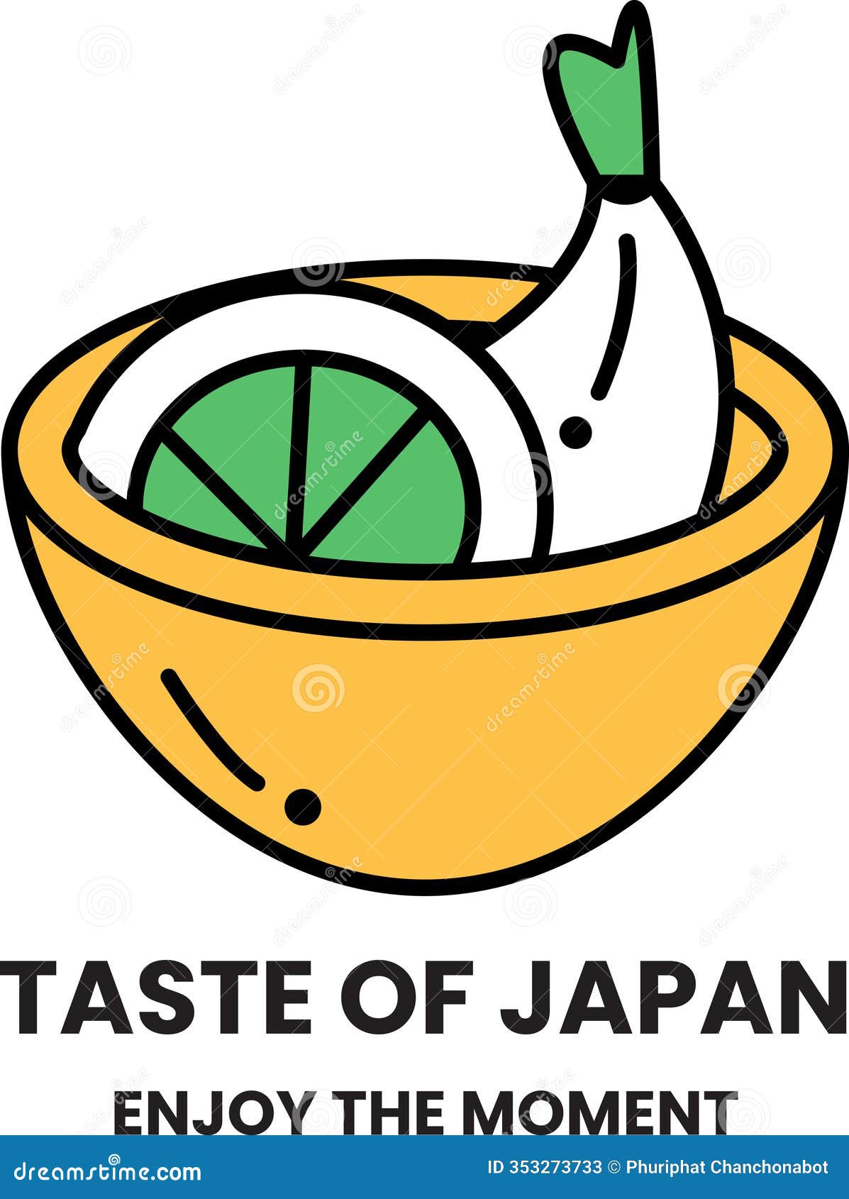 Japanese Food Logo Illustration Stock Illustration - Illustration of ...