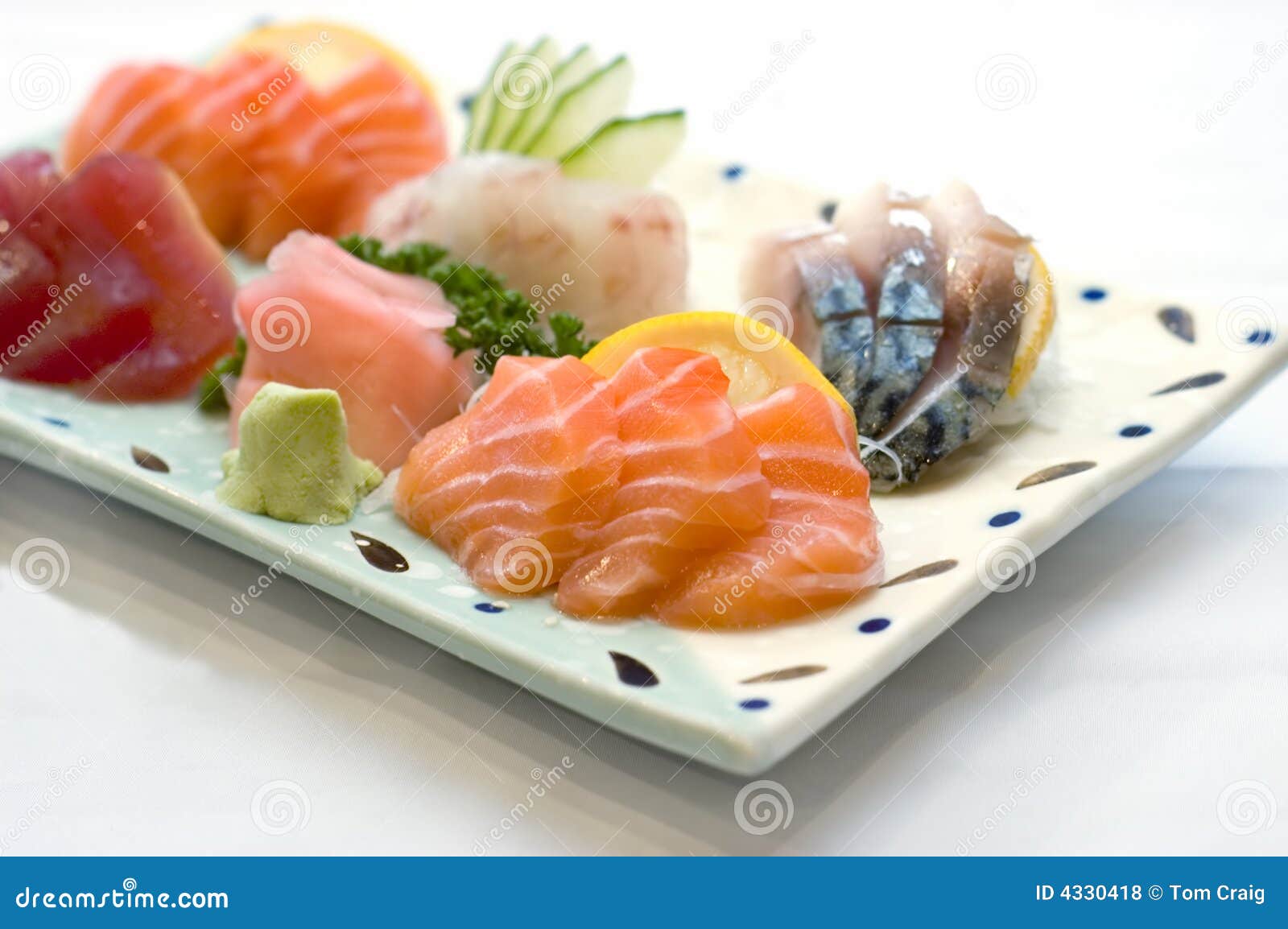 Japanese Food, Plate of Sashimi, Stock Photo - Image of asian, leisure ...