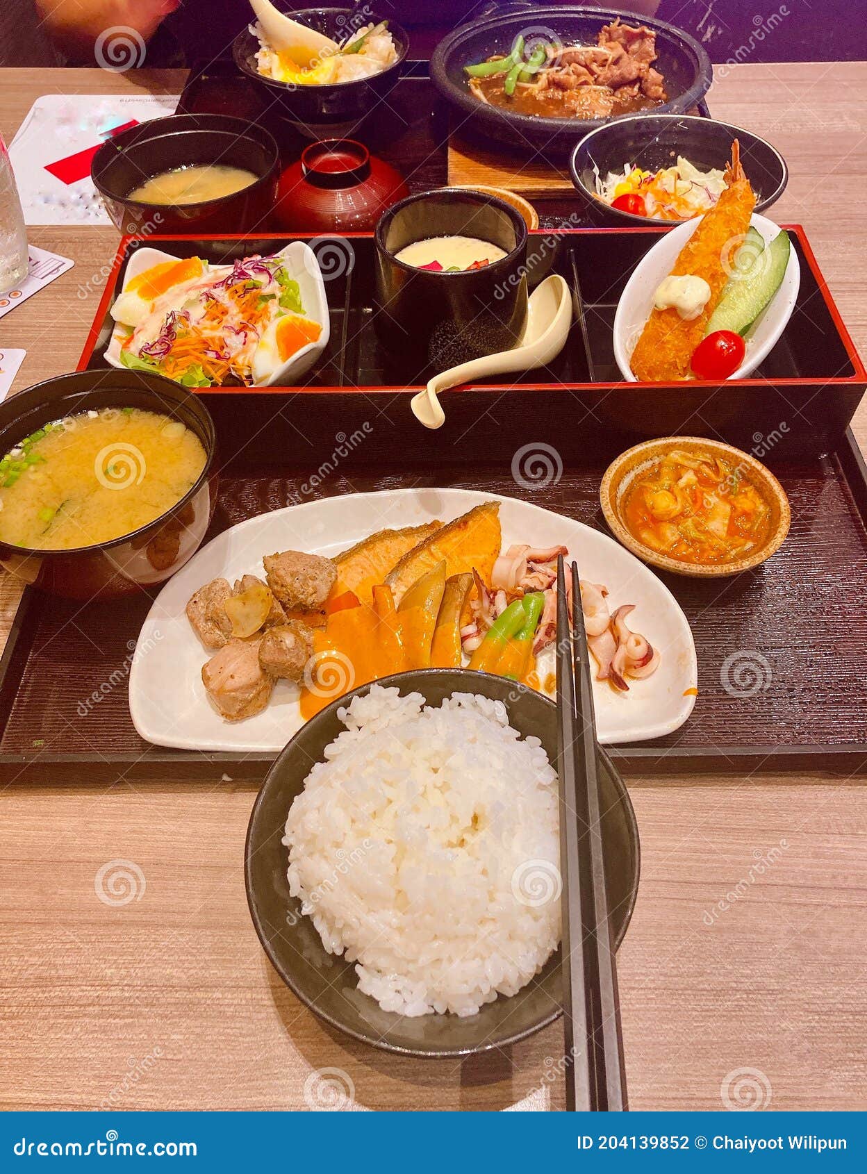 Japanese Food Set Japanese Rice Tableware Food Tray Japanese Fast Food ...