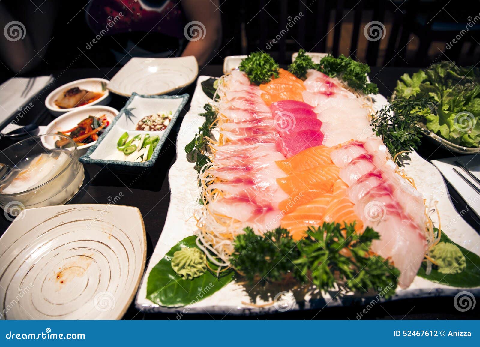 Japanese food, Sushimi stock photo. Image of wasabi, diet - 52467612