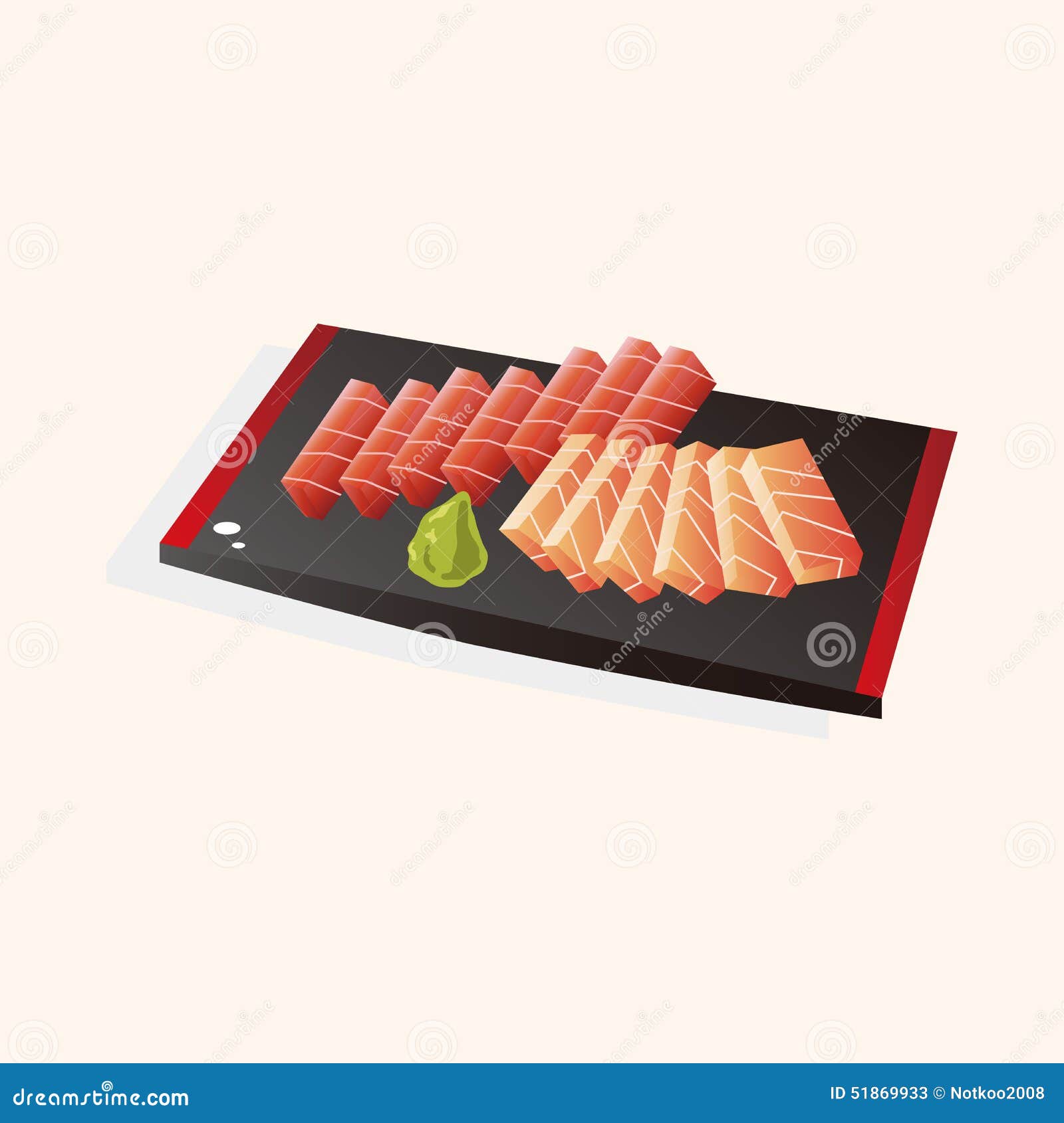 Japanese Food Theme Sashimi Elements Vector,eps Stock Vector ...