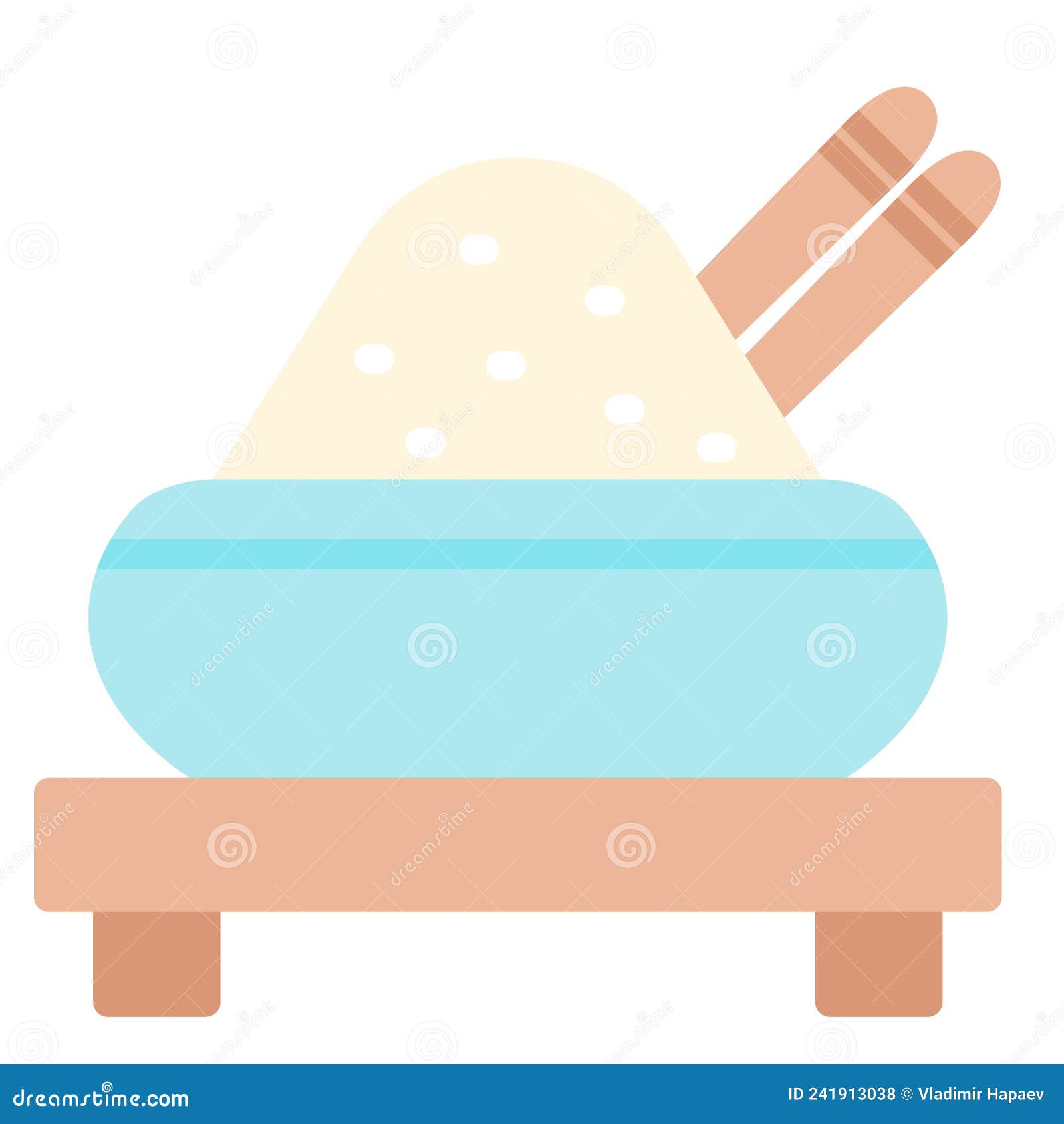 Japanese Food Vector Illustration - Rice Stock Vector - Illustration of ...