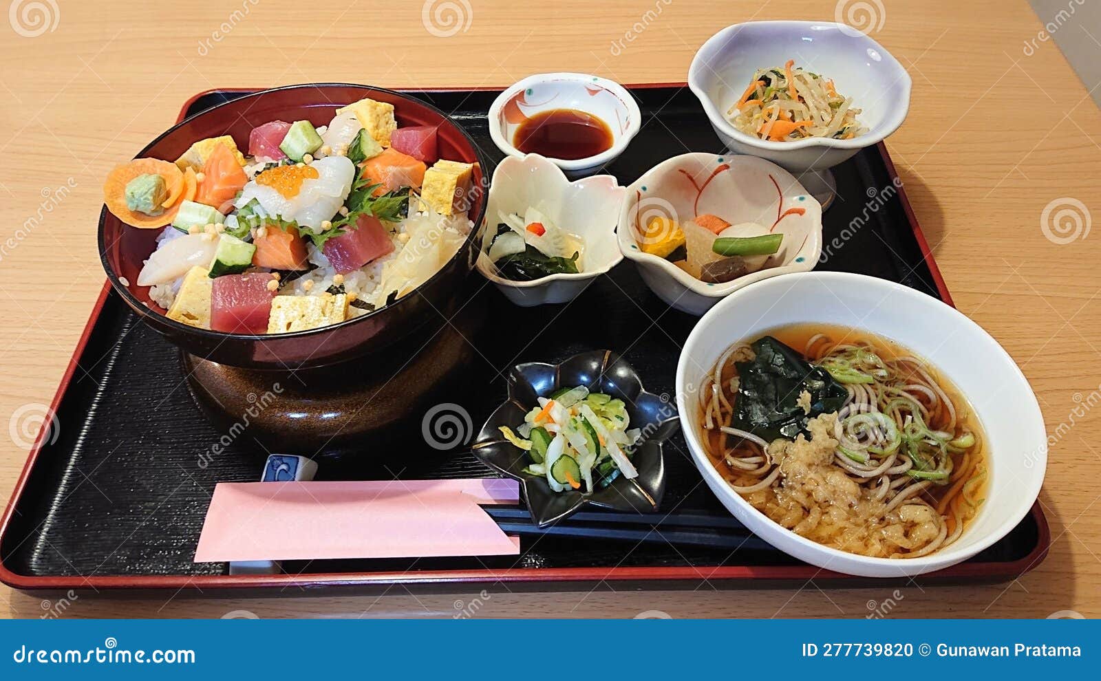 Japanese Foods in Serving Table Stock Photo - Image of table, asian ...