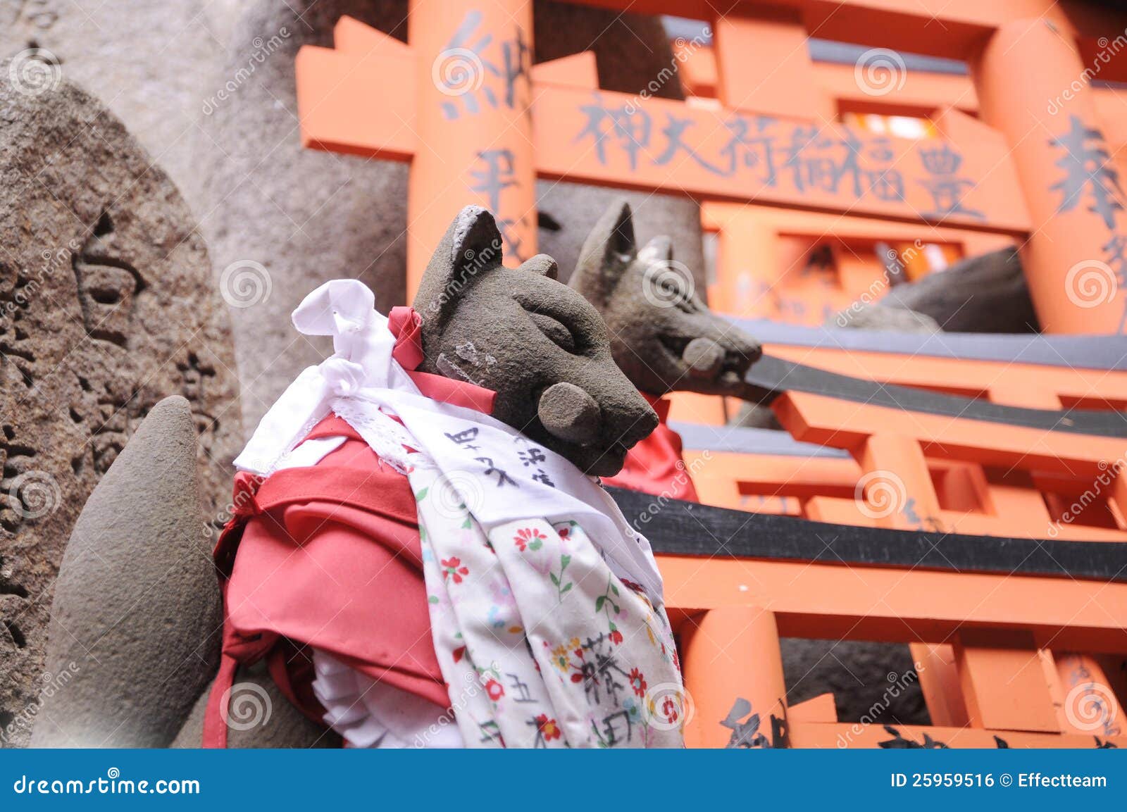 Japanese Fox Deity of Wealth 2 Stock Photo - Image of faith, belief ...