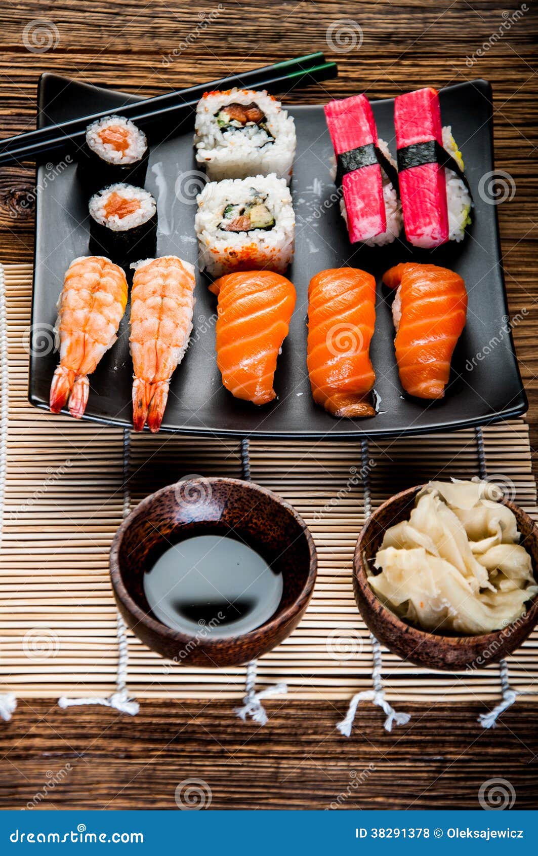 Japanese fresh sushi set stock photo. Image of japan - 38291378