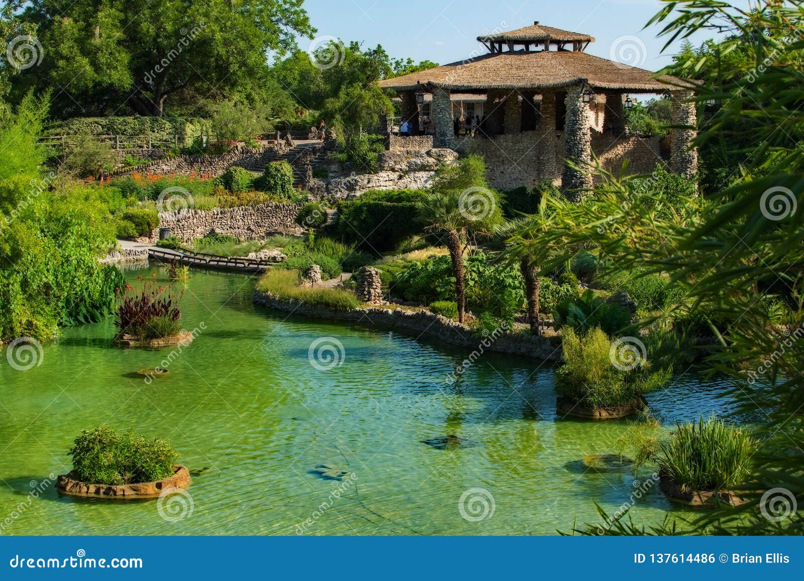 Japanese Garden Overlook Texas Stock Photo - Image of calming, garden ...