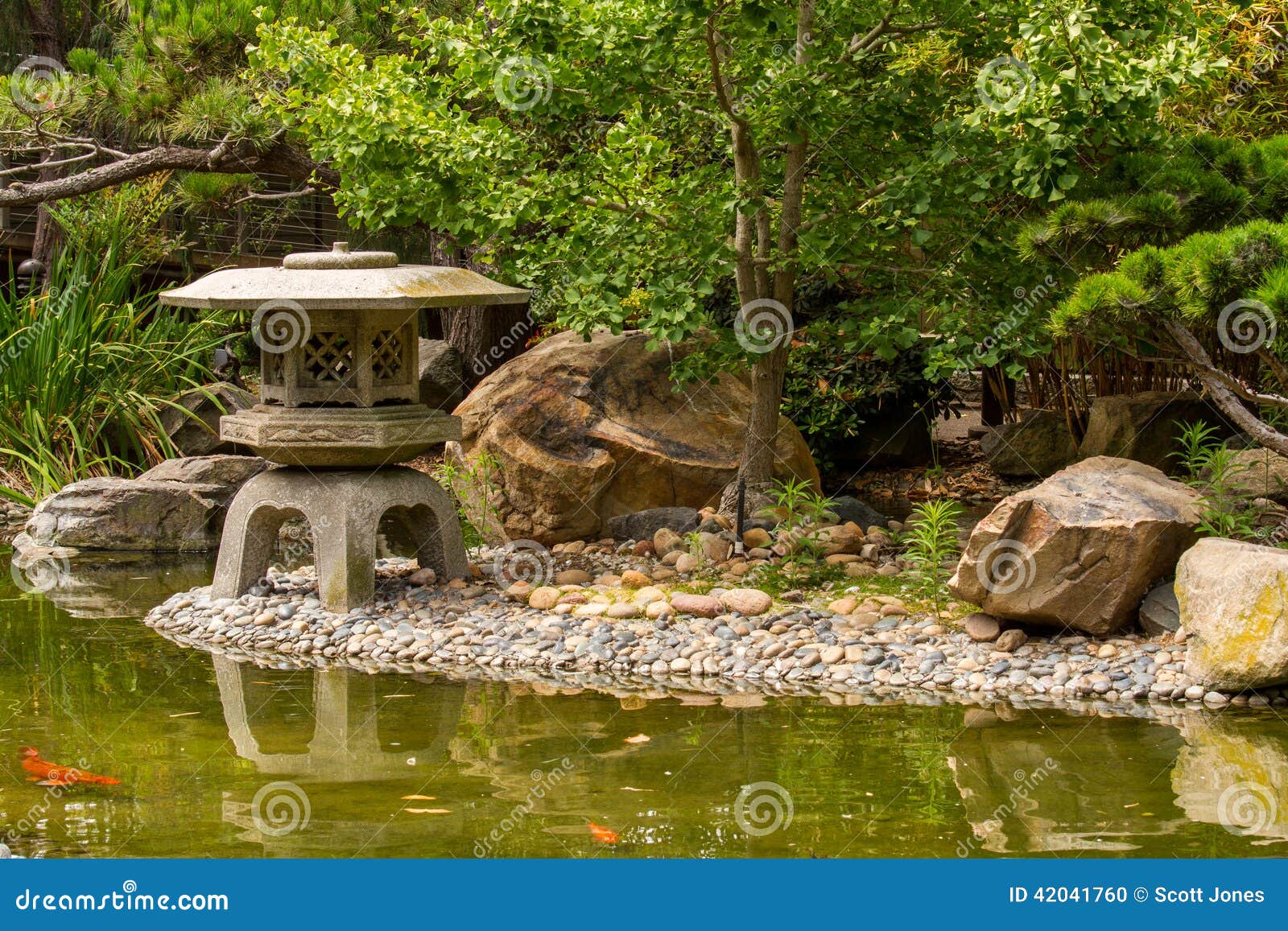 Japanese Garden stock photo. Image of pond, garden, pagoda - 42041760
