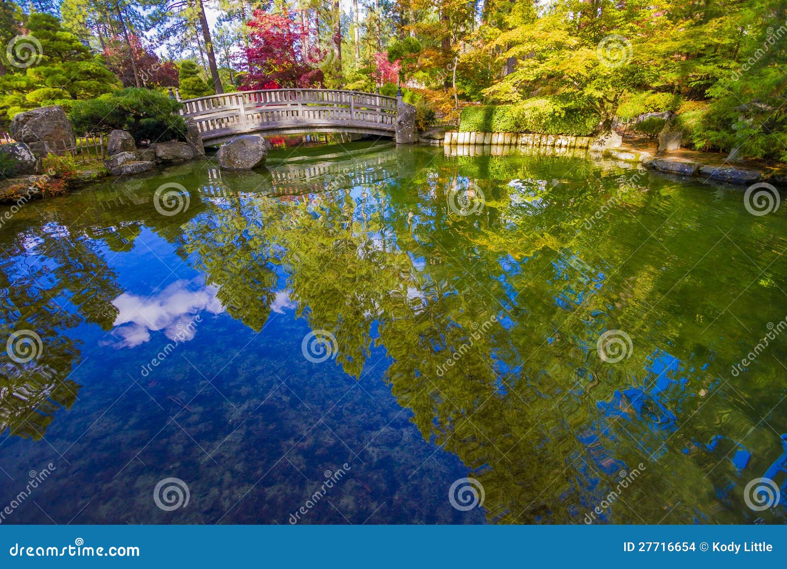 Japanese Garden Reflection in Fall Stock Photo - Image of fall, calm ...