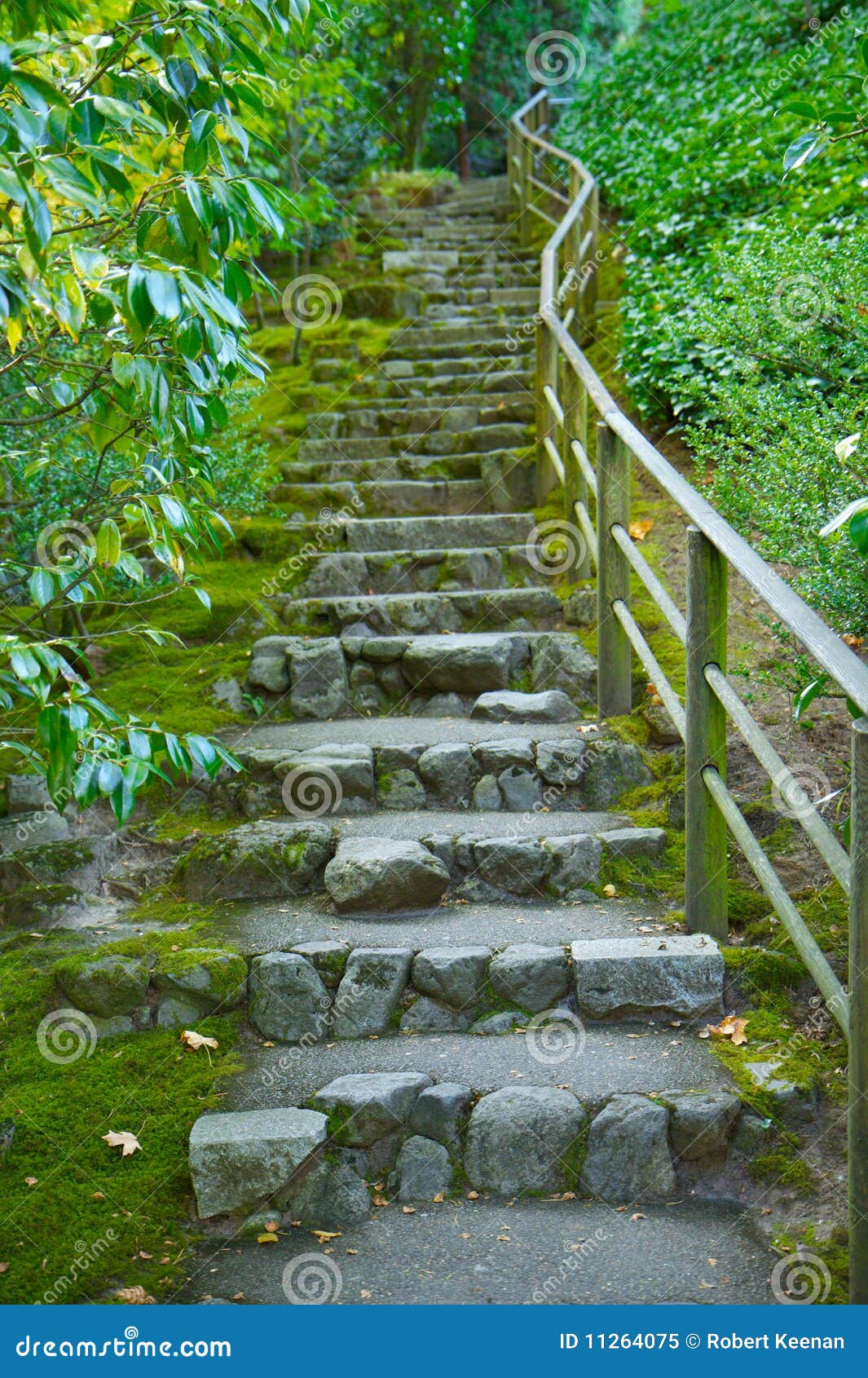 Old Stone Staircase, Walkway Steps On The Mountain Stock Image ...