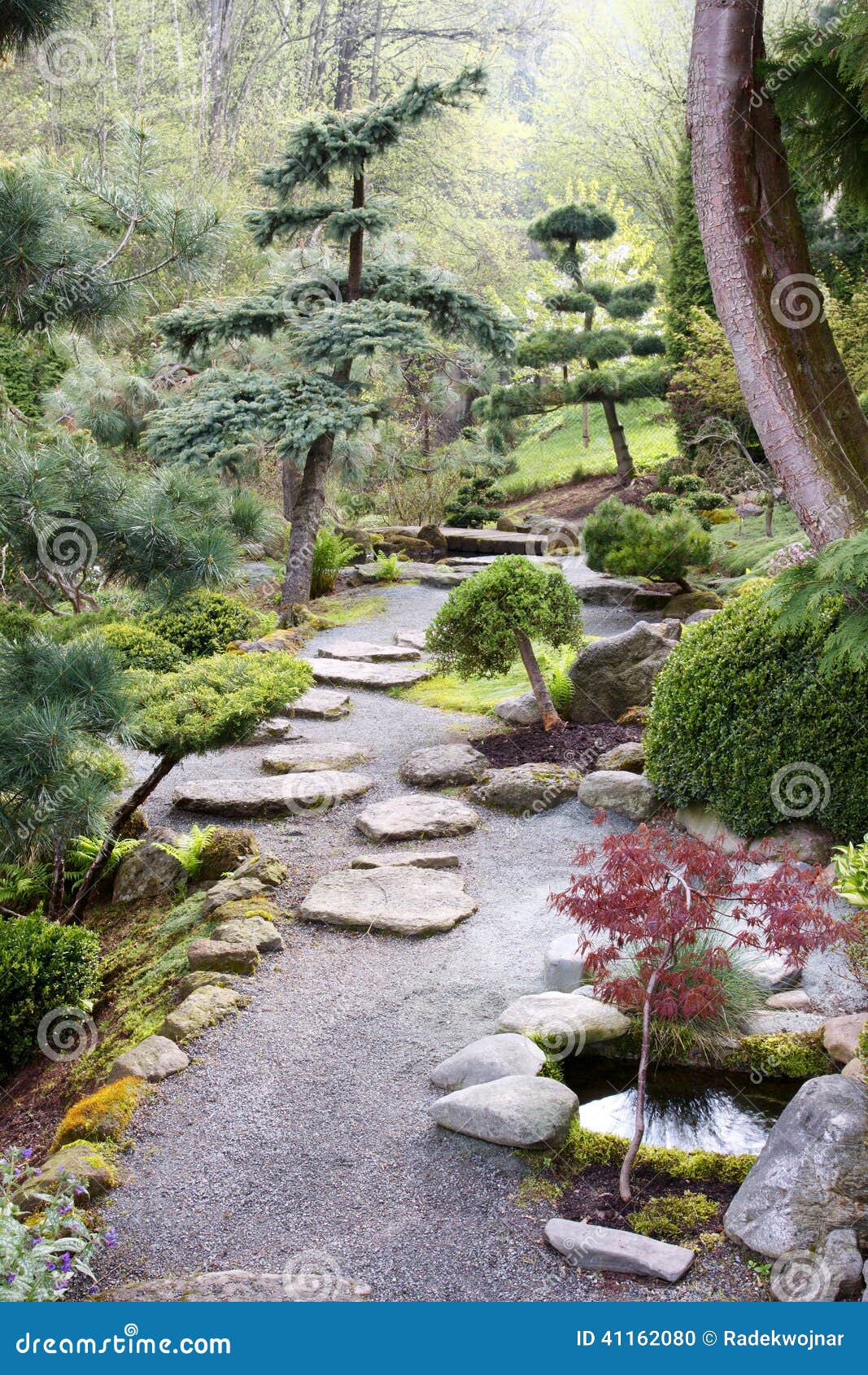 Japanese garden path stock photo. Image of flowers, garden - 41162080