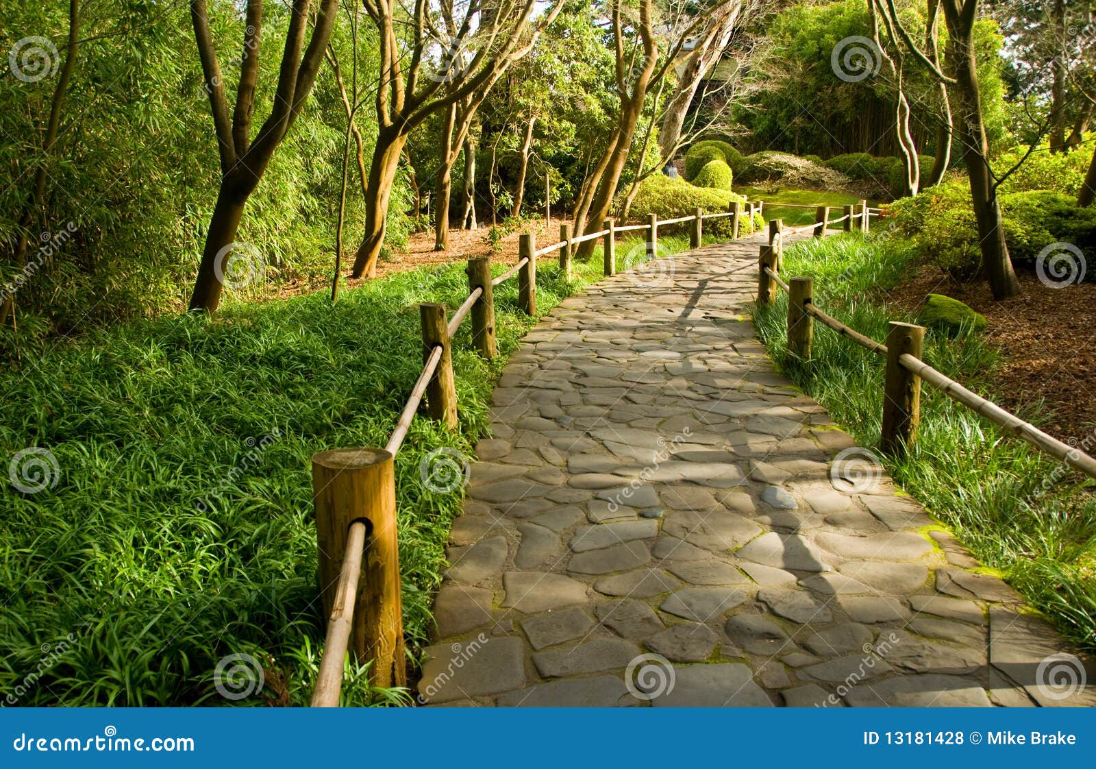 Japanese Garden Walkway stock photo. Image of japanese - 13181428