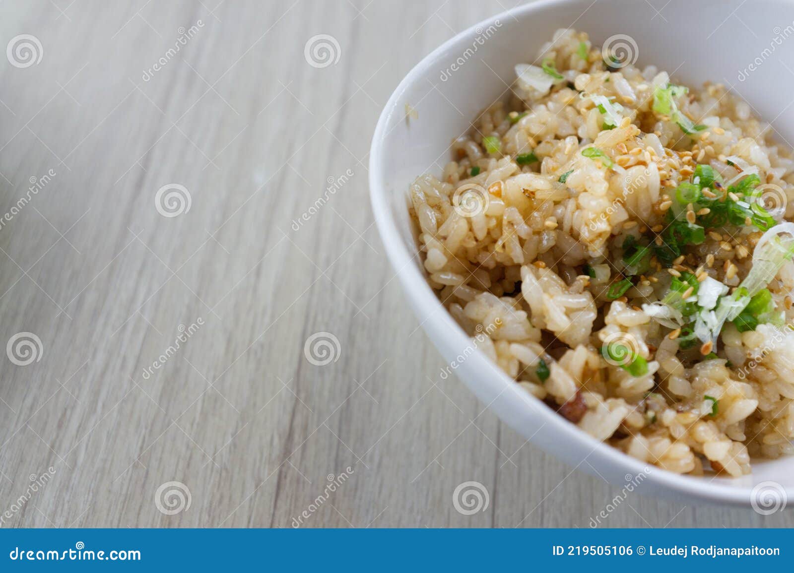 Japanese Garlic Fried Rice with Vegetables Stock Photo - Image of ...