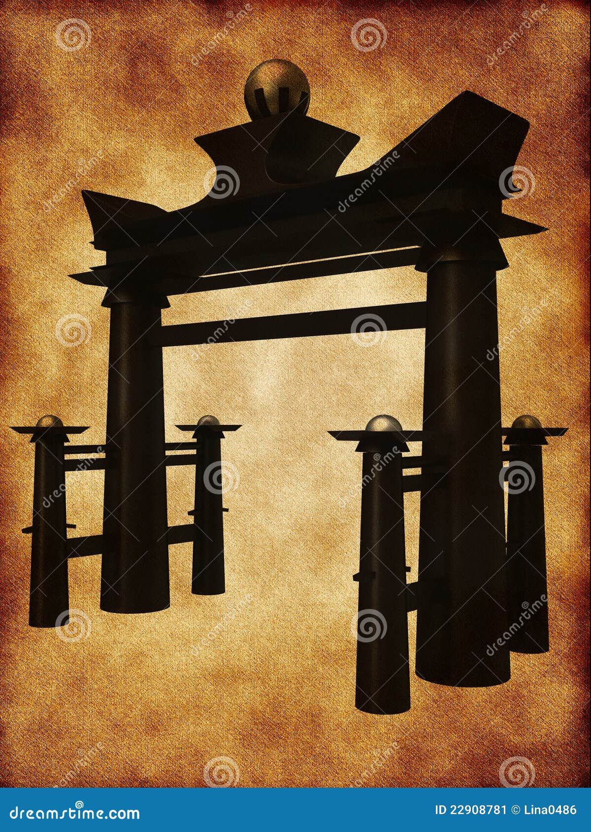 Japanese Gate Stock Image | CartoonDealer.com #22908781