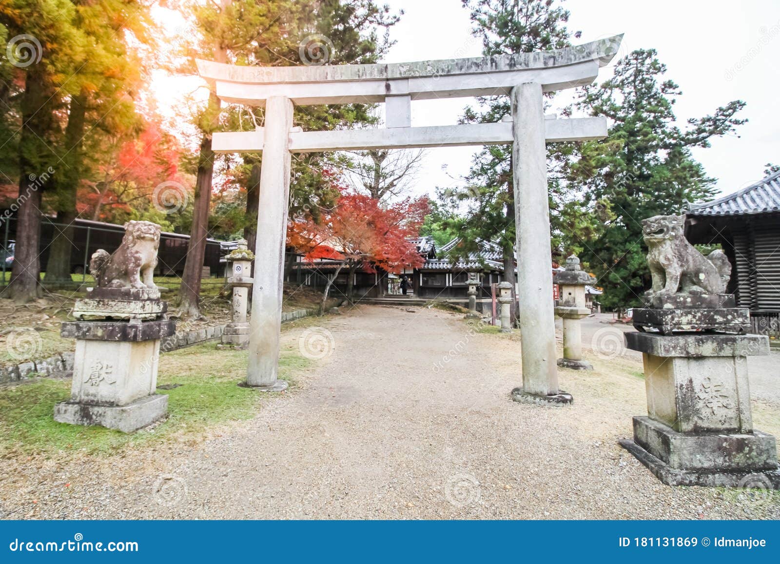 Japanese gate pole stock image. Image of landscape, nature - 181131869