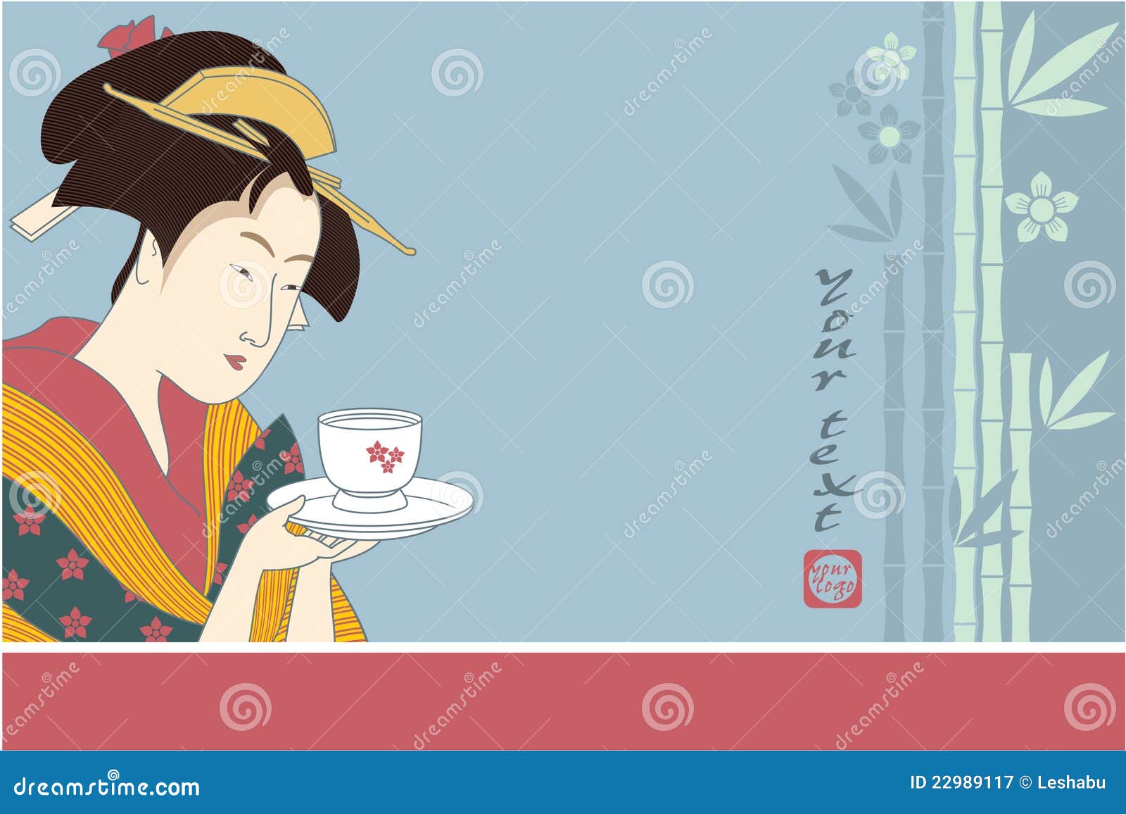 Japanese Geisha Background stock vector. Illustration of japanese ...