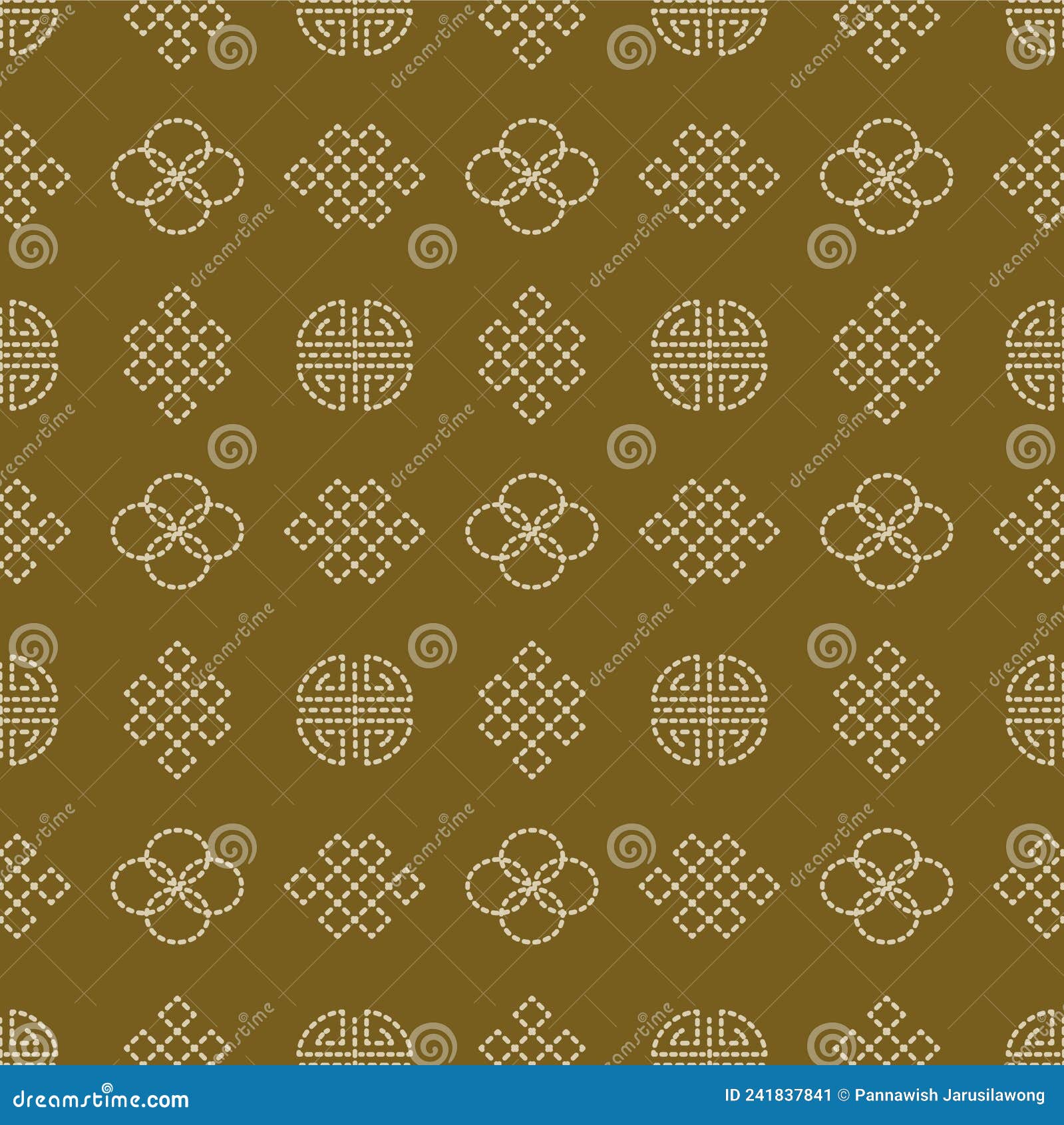 Japanese Geometric Dot Line Motif Vector Seamless Pattern Stock Vector ...