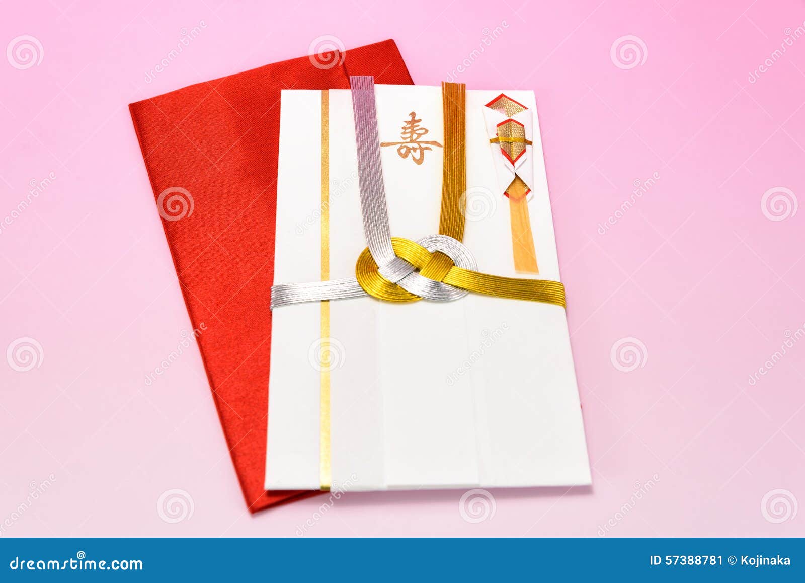 Japanese Gift Envelope and Crape Wrapper. Stock Image - Image of japan ...