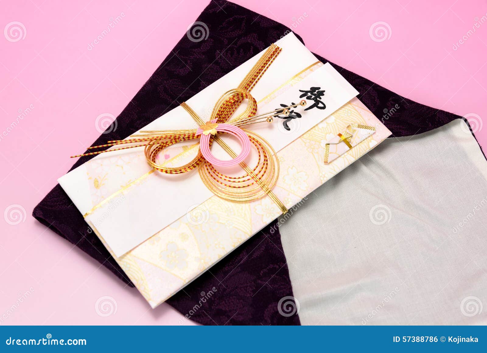 Japanese Gift Envelope and Crape Wrapper. Stock Photo - Image of item ...