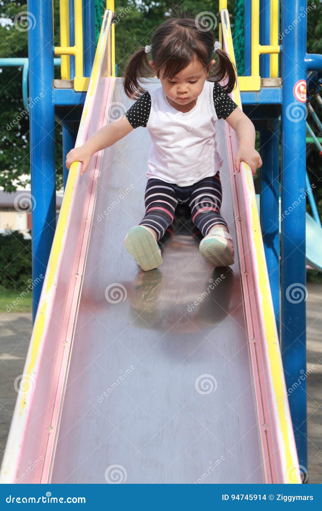 Japanese Boy On The Slide Stock Photography | CartoonDealer.com #49603238