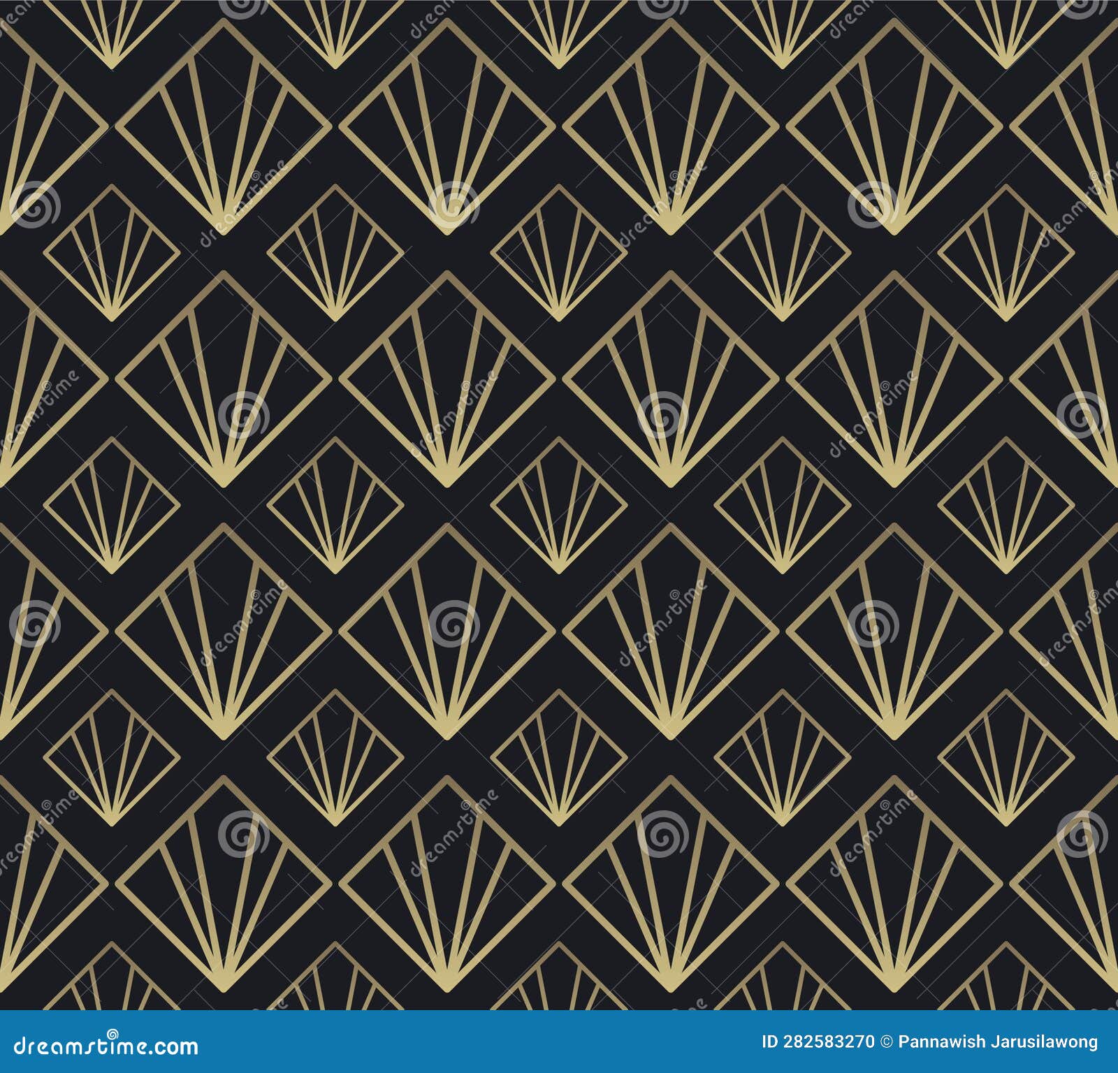 Japanese Gold Diamond Line Vector Seamless Pattern Stock Vector ...