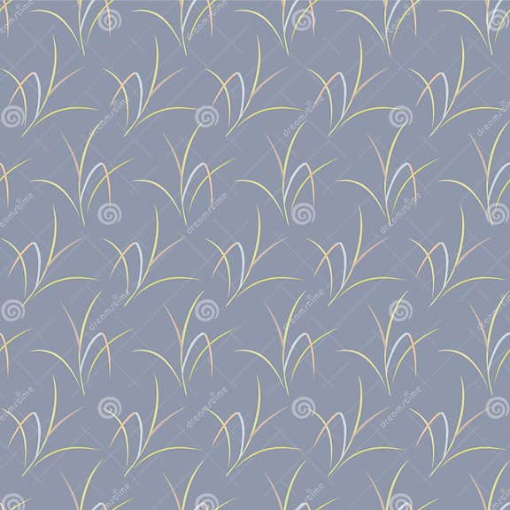 Japanese Grass Motif Vector Seamless Pattern Stock Illustration ...