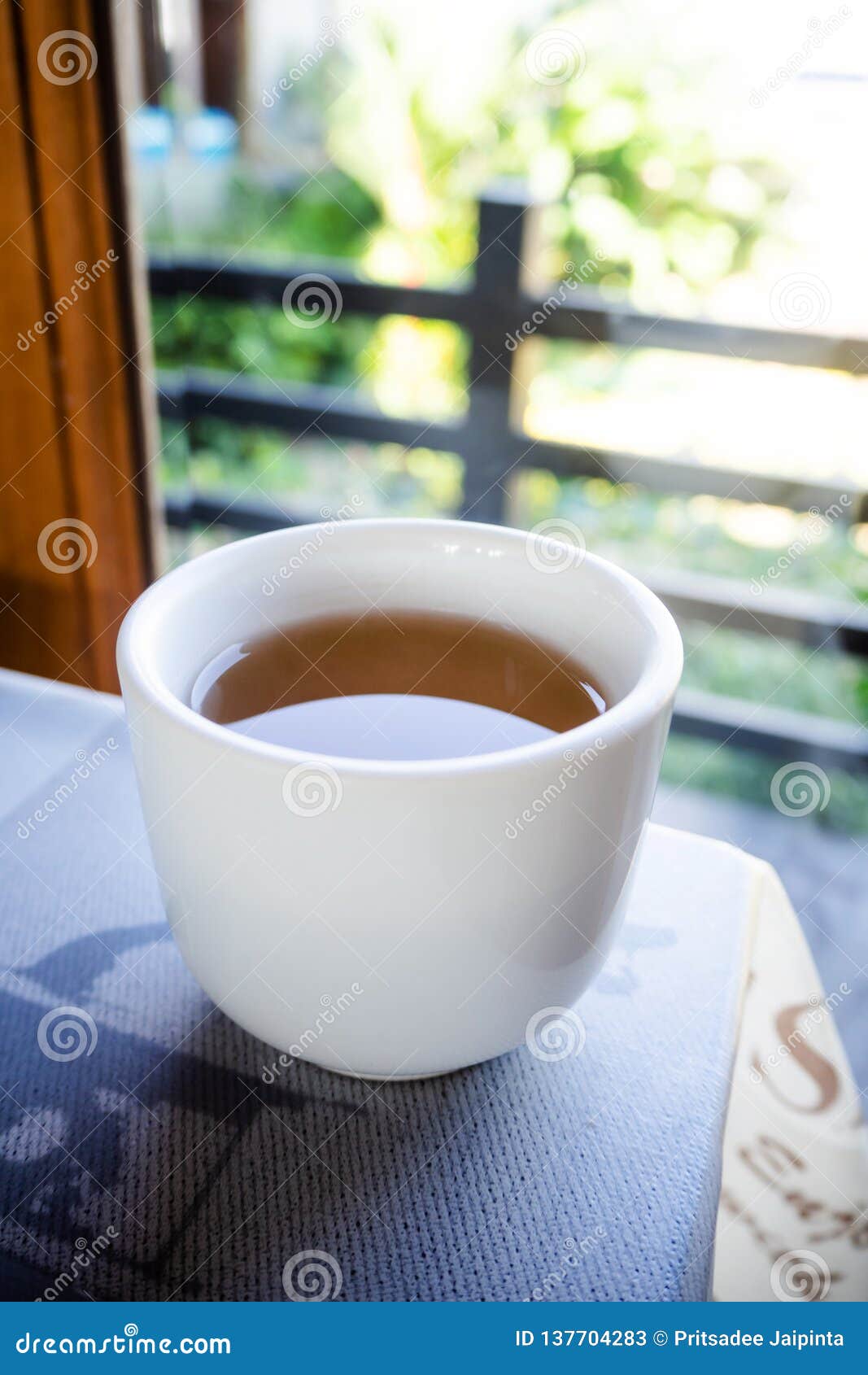 Japanese Green Tea in a Ceramic Cup Stock Image - Image of water ...