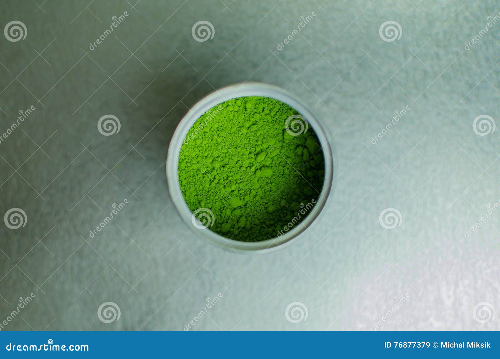 Japanese Green Tea Powder in a Can Stock Image - Image of milled ...