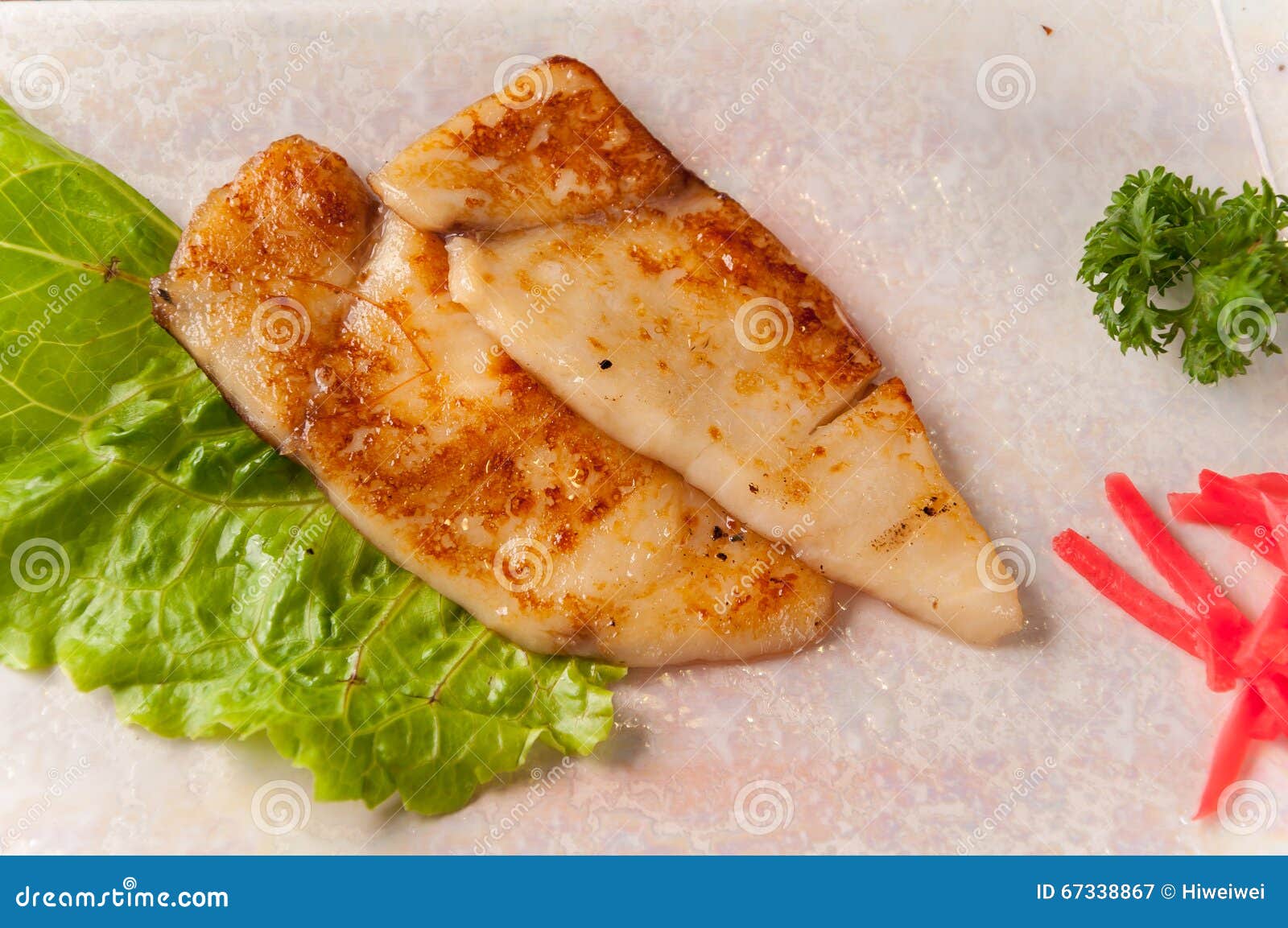 Japanese grill cod fish stock image. Image of fish, fresh - 67338867