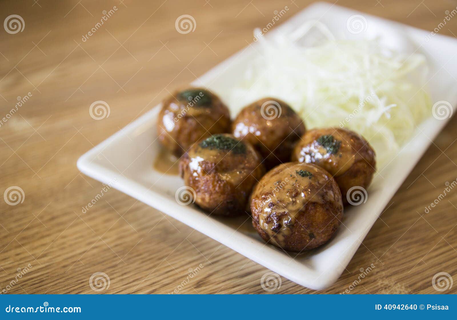 Japanese Grilled Squid Ball Stock Photo - Image of dinner, portion ...