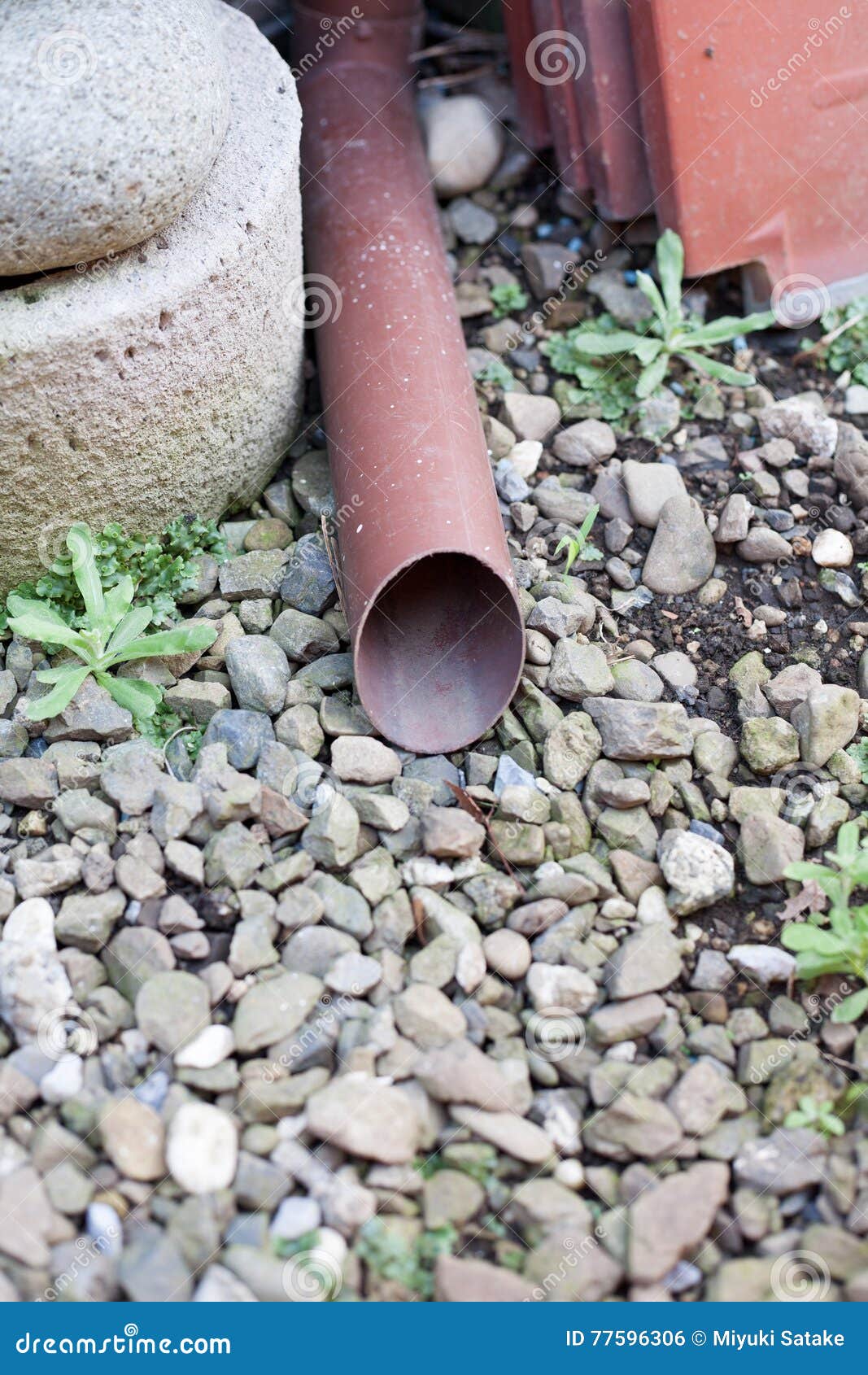 Japanese Guttering Downpipe Stock Photo - Image of plastic, gutters ...