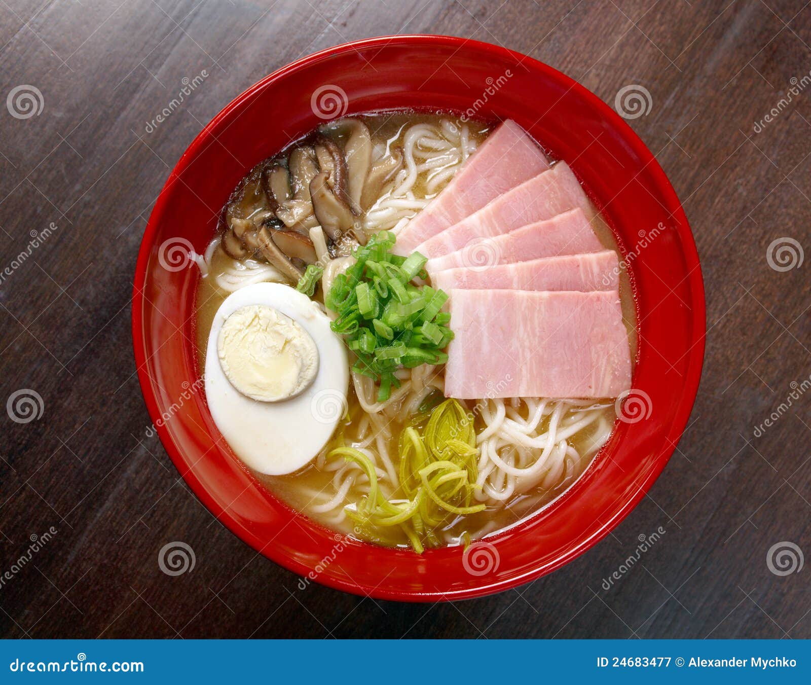 Japanese ham noodles stock image. Image of noodles, cooking - 24683477