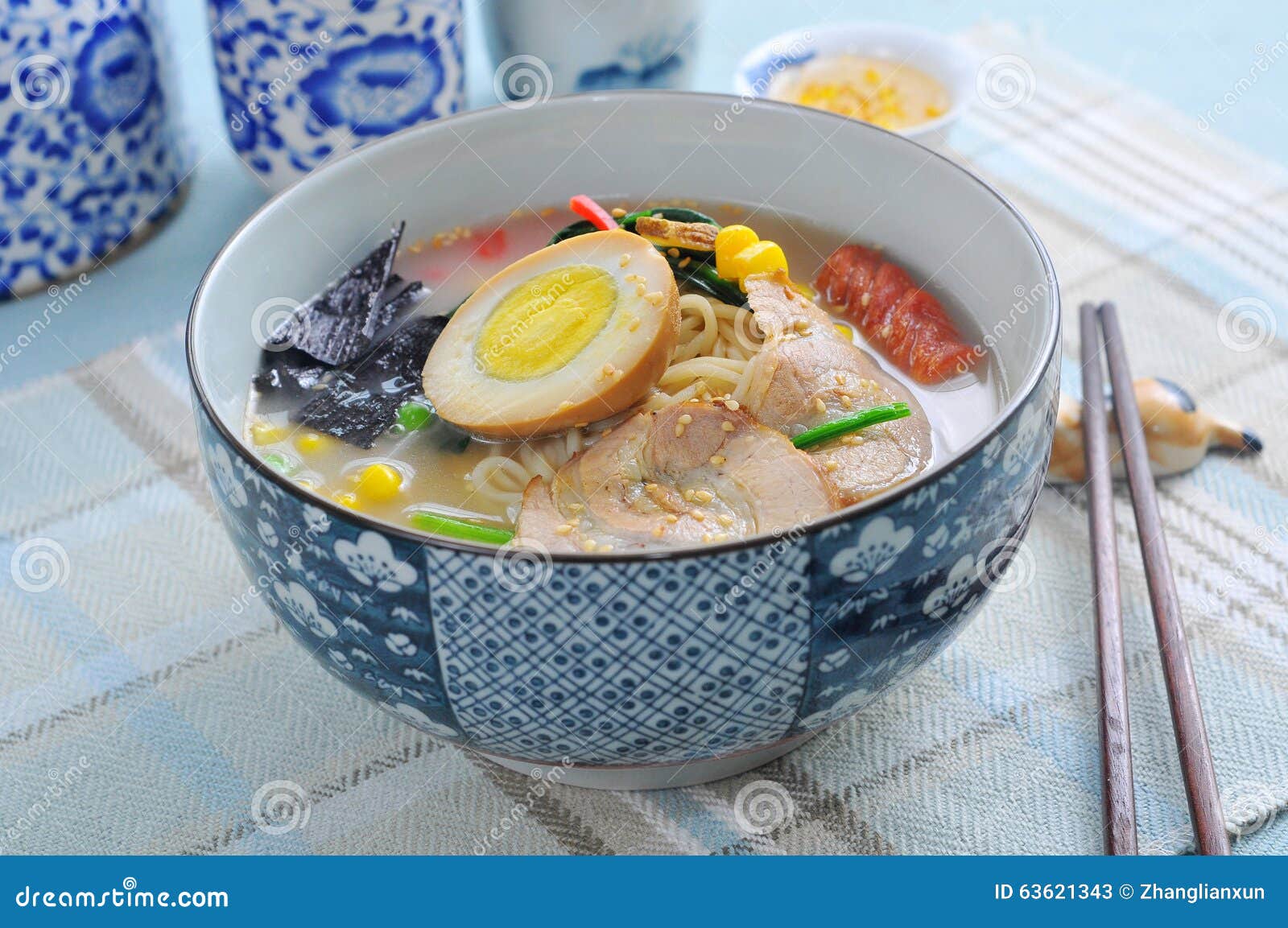 Japanese Hand-Pulled Noodle Stock Image - Image of asia, cooking: 63621343