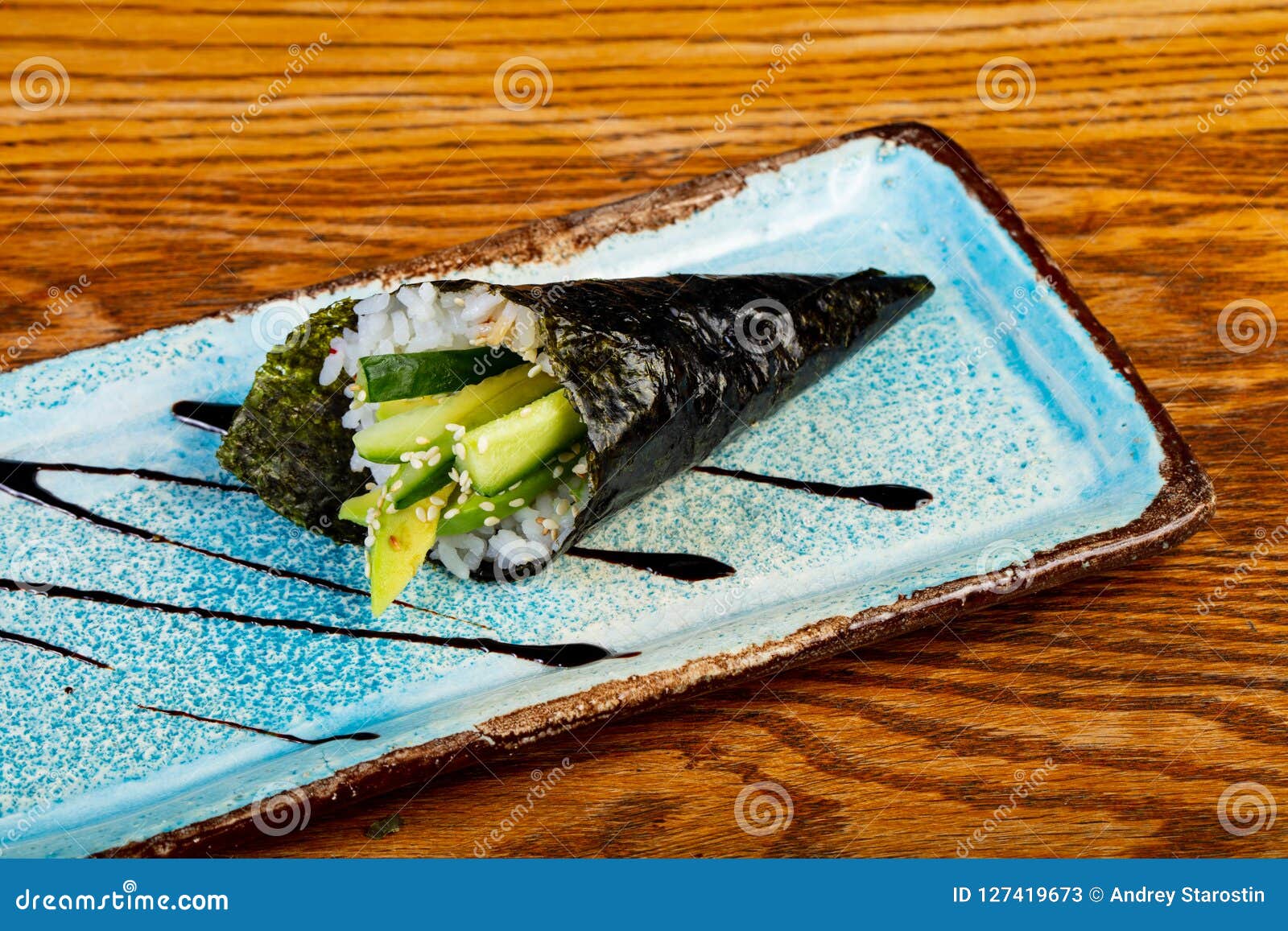 Japanese handroll temaki stock image. Image of handroll - 127419673