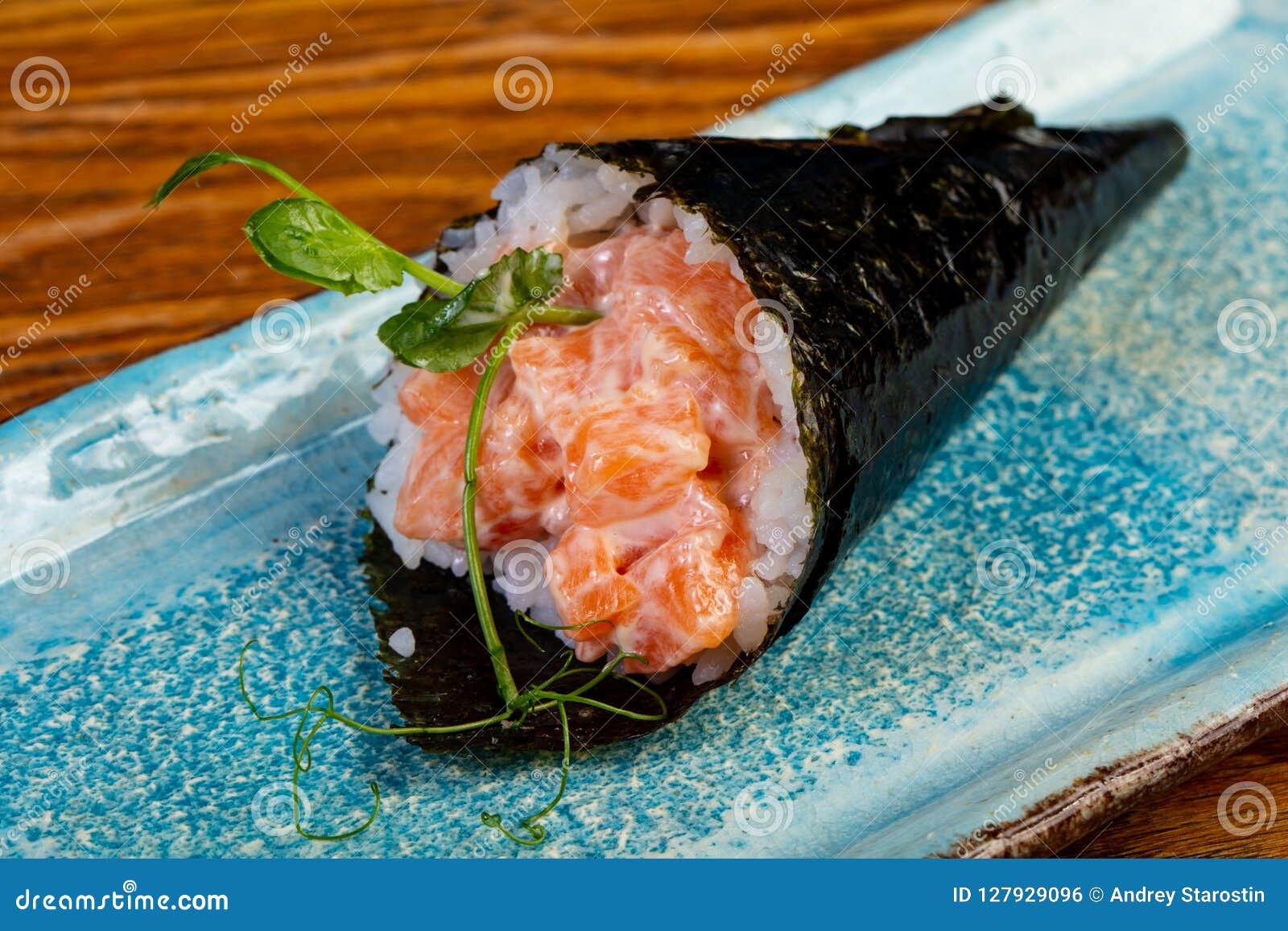 Japanese handroll temaki stock photo. Image of healthy - 127929096